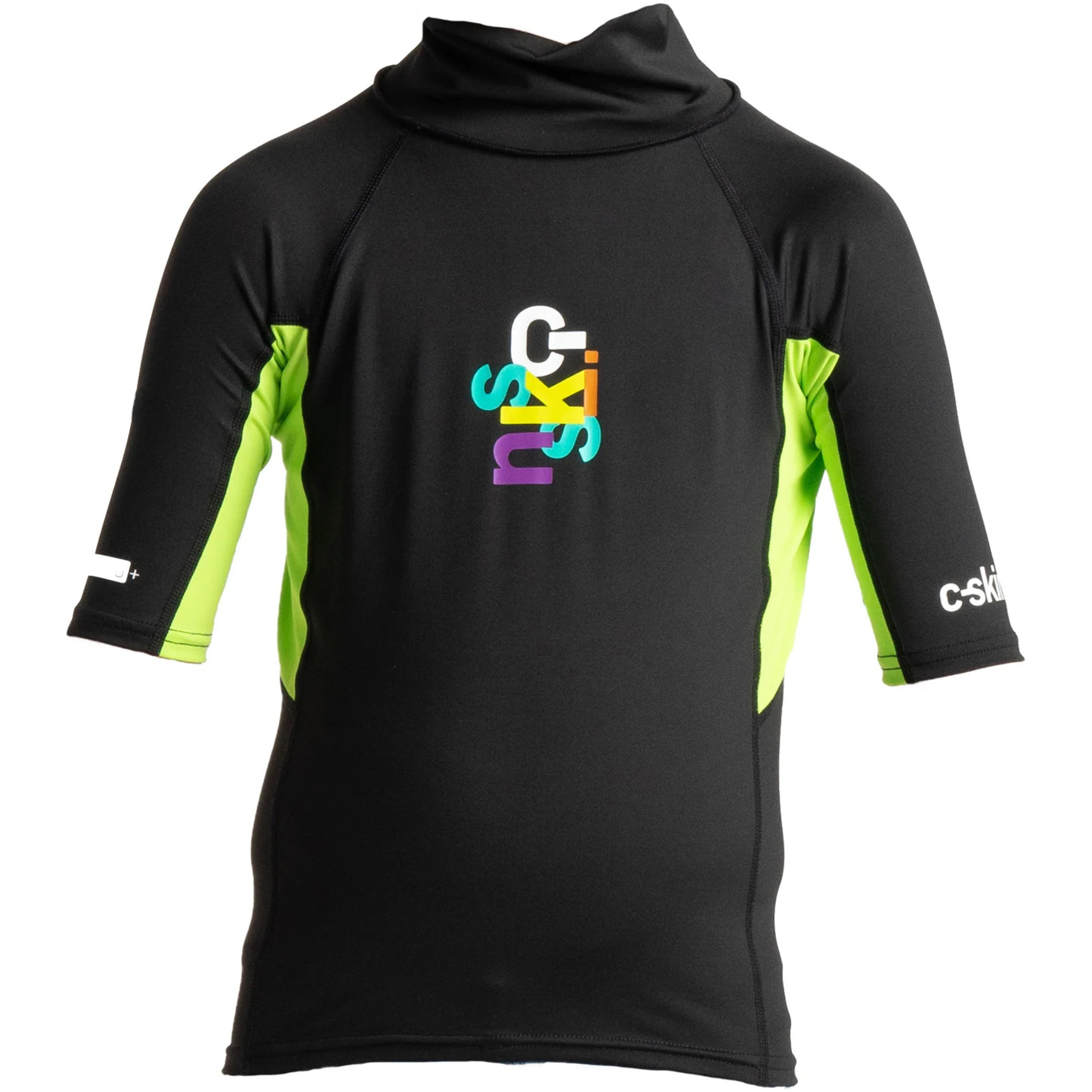 C-Skins Junior Rash X Short Sleeve Rash Vest C-LYSSJ - Black / Lime ...