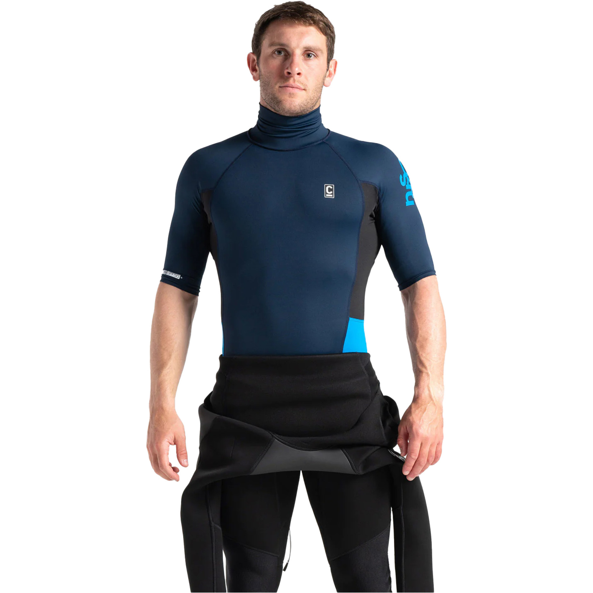 2023 C-Skins Mens Rash X Short Sleeve Rash Vest C-LYSSMT - Slate Navy ...
