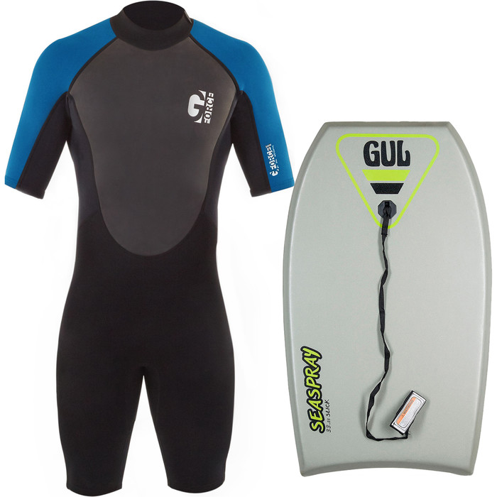 2023 Gul Junior G-Force 3mm Back Zip Shorty Wetsuit & Seaspray Kids 33 ...
