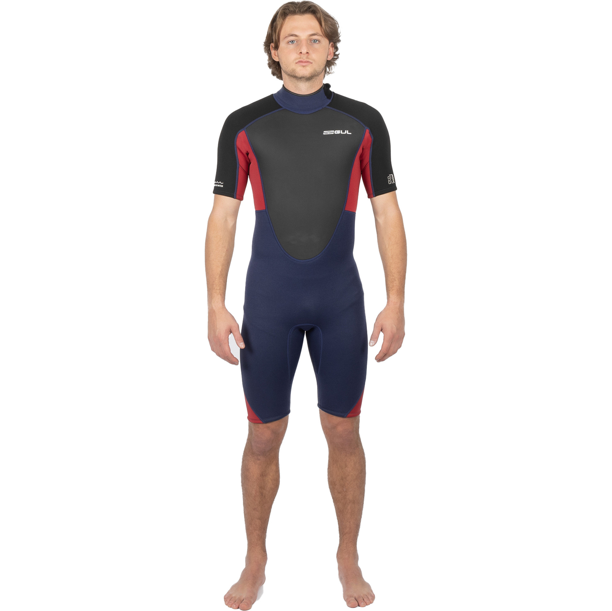 2025 Gul Mens Response 3/2mm Back Zip Shorty Wetsuit RE3319-C1 - Navy ...