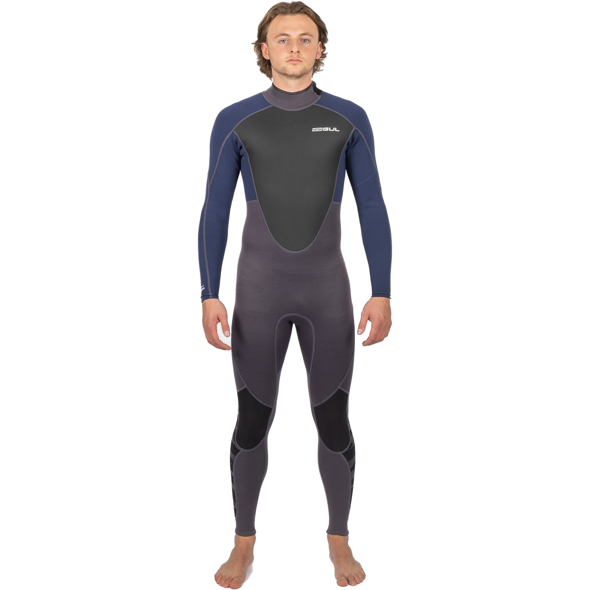 2025 Gul Mens Response 3/2mm Flatlock Back Zip Wetsuit RE1321-C1 - Grey ...