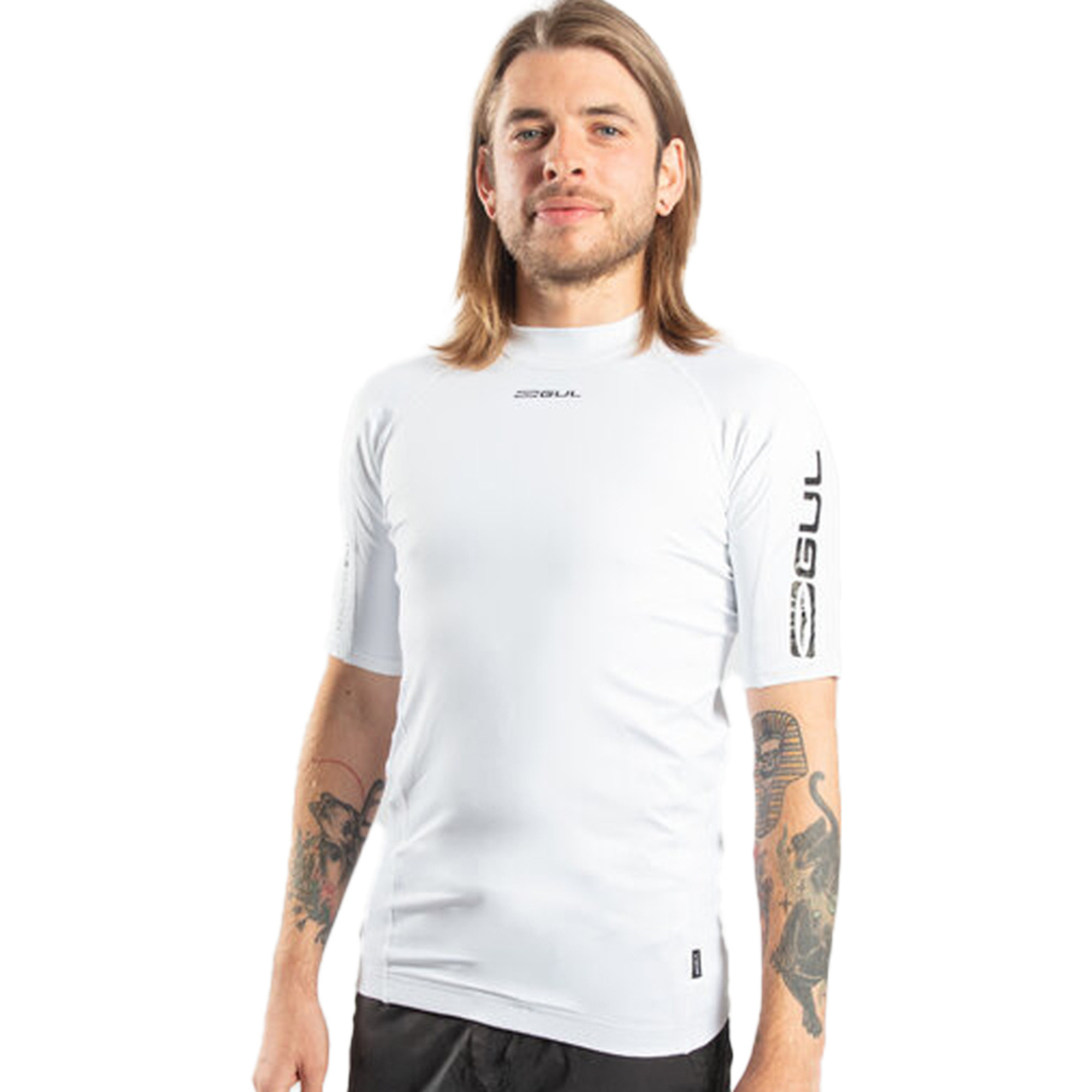 2025 Gul Mens Xola Short Sleeve Rash Vest RG0338-B9 - White - RG0338-B9 ...