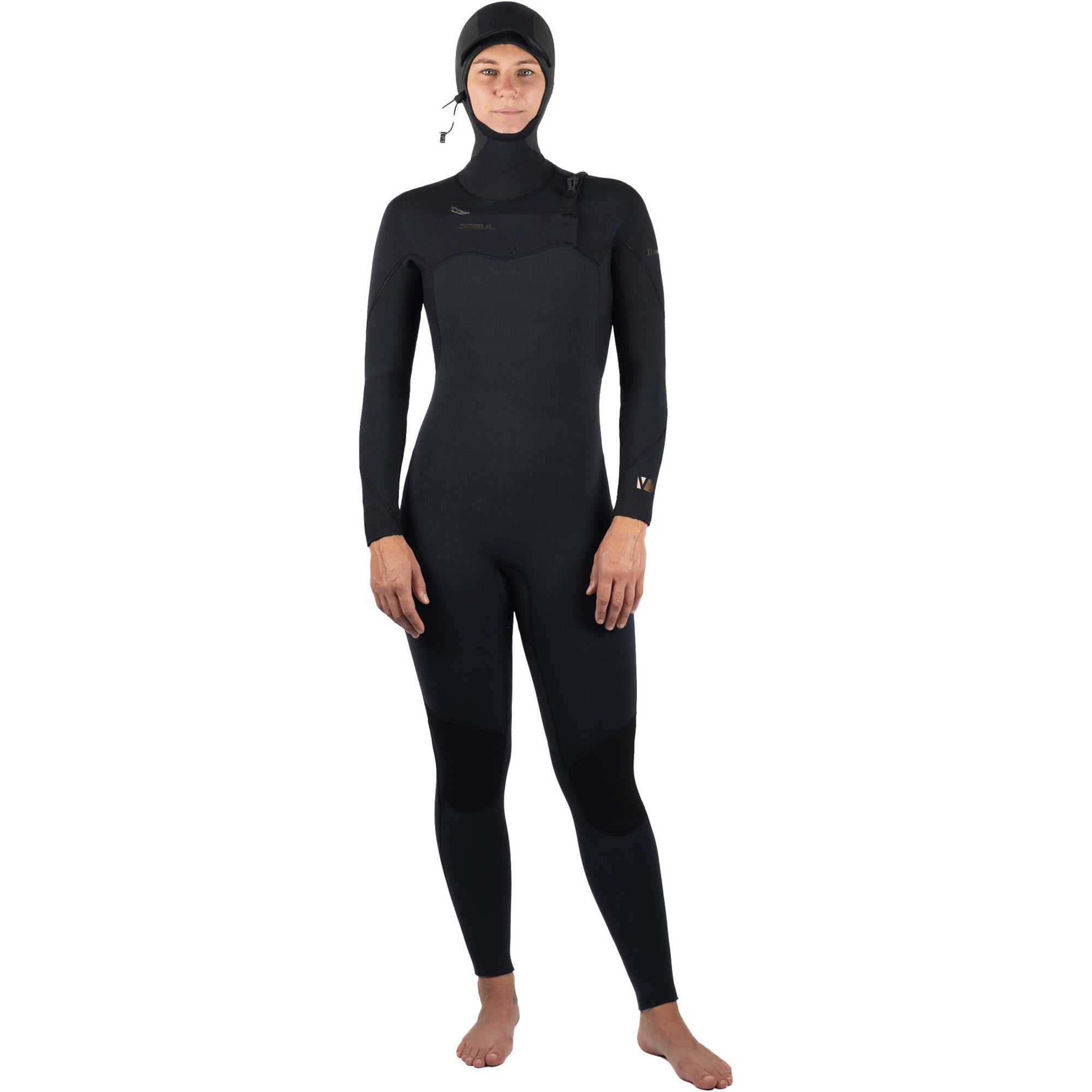 2024 Gul Womens Viper 6/5/4mm Chest Zip Hooded Wetsuit VR1226/C2 ...