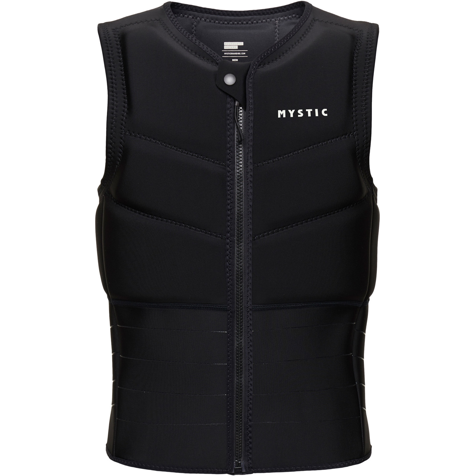 2025 Mystic Mens Star Front Zip Kite Impact Vest 35005 23023 - Black ...