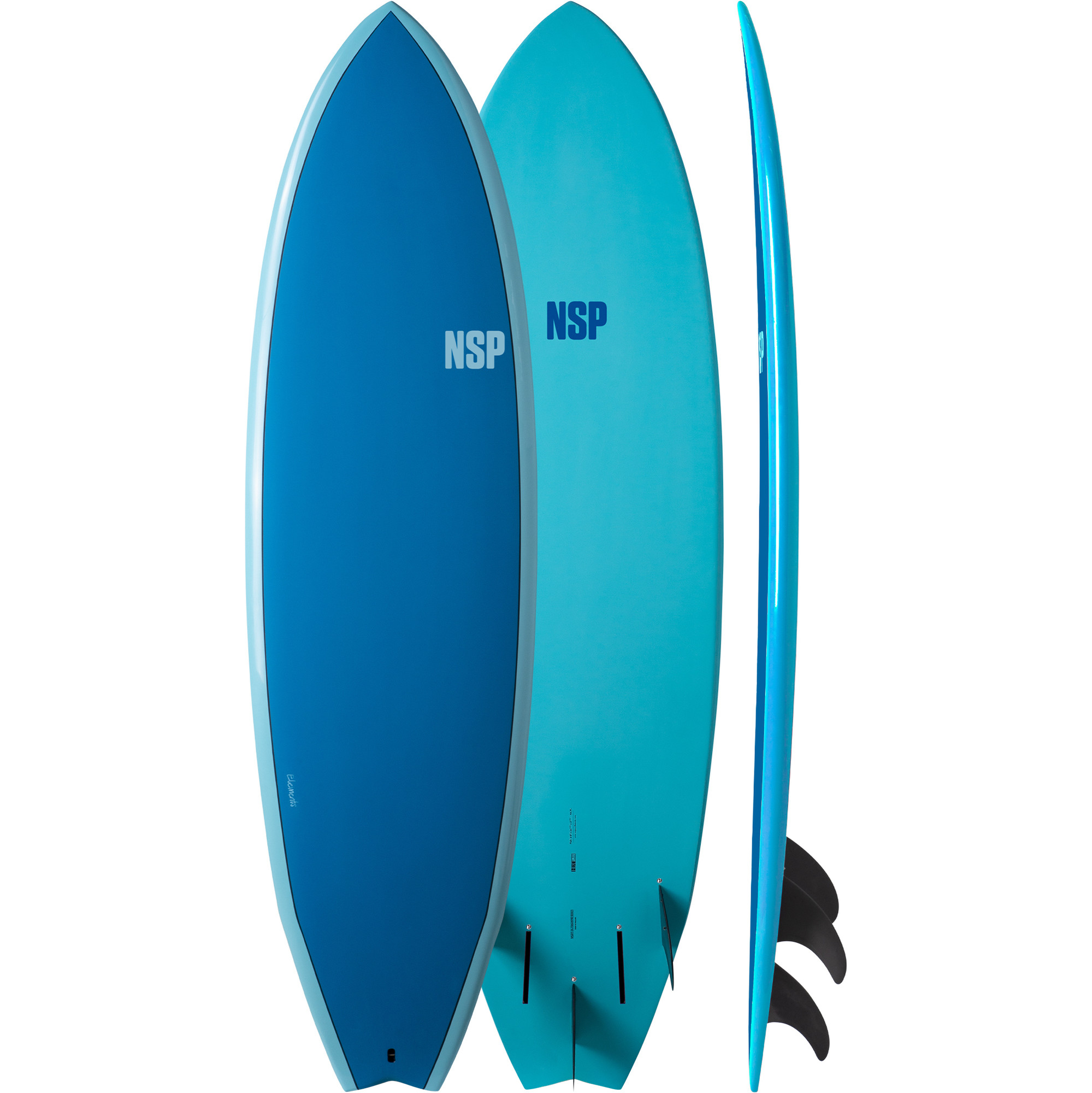 2025 NSP Elements HDT Fish Surfboard NEFS09 - Ocean Blue - Boardsports ...