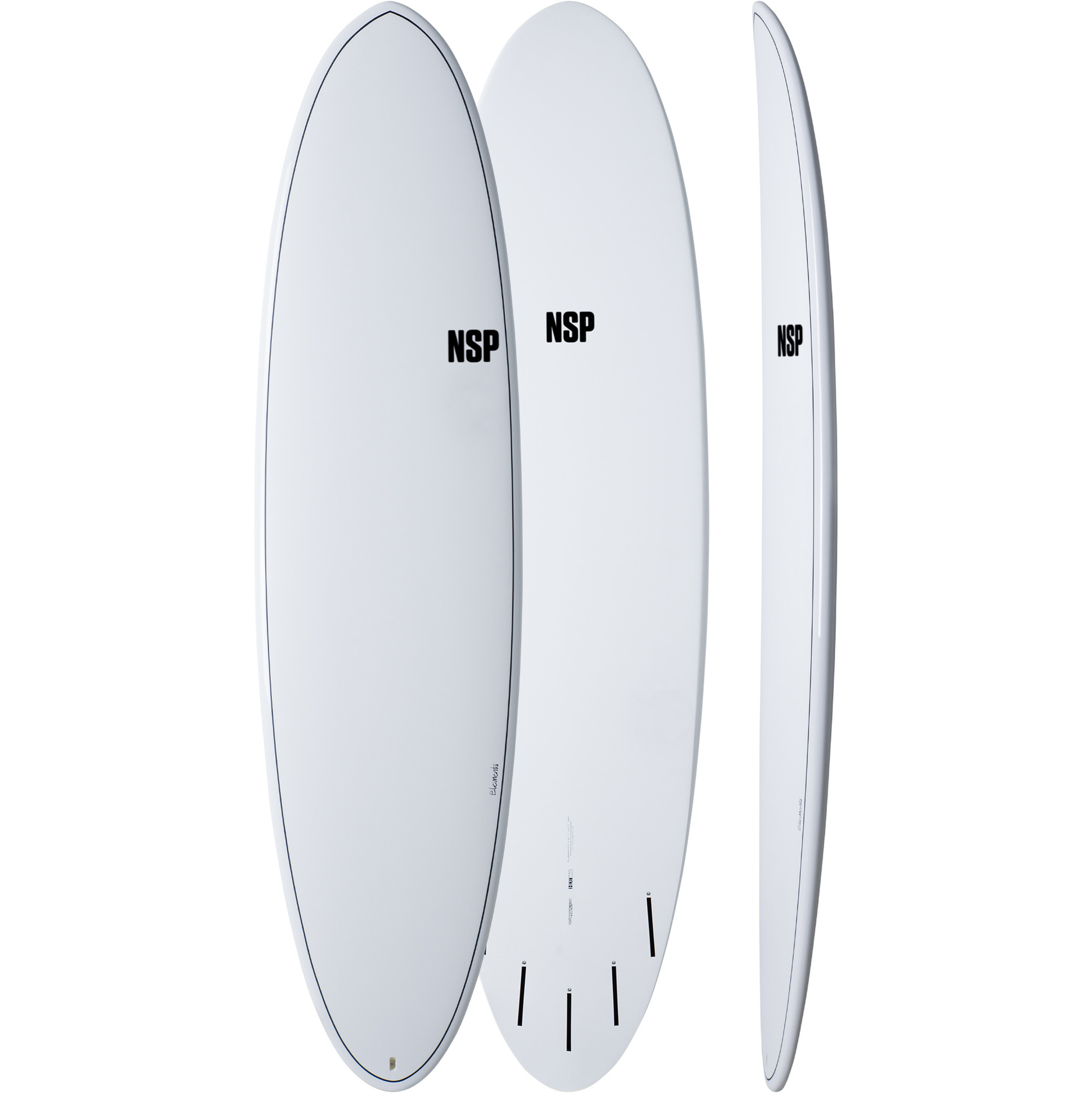 2025 NSP Elements HDT Fun Surfboard NEFN09 - White - Boardsports ...