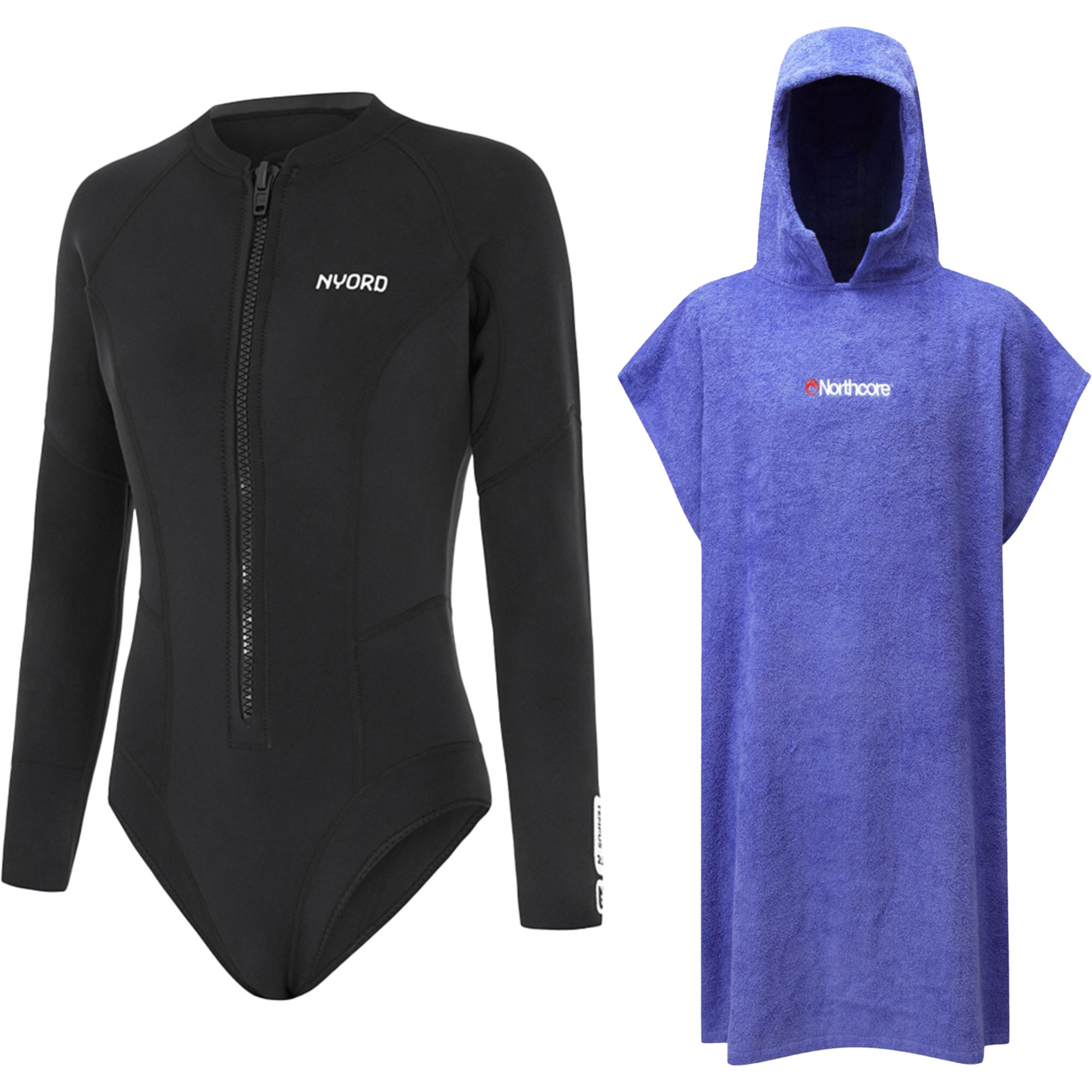 2024 Nyord Womens Tempus 2/2mm Long Sleeve Front Zip Hi Leg Shorty ...