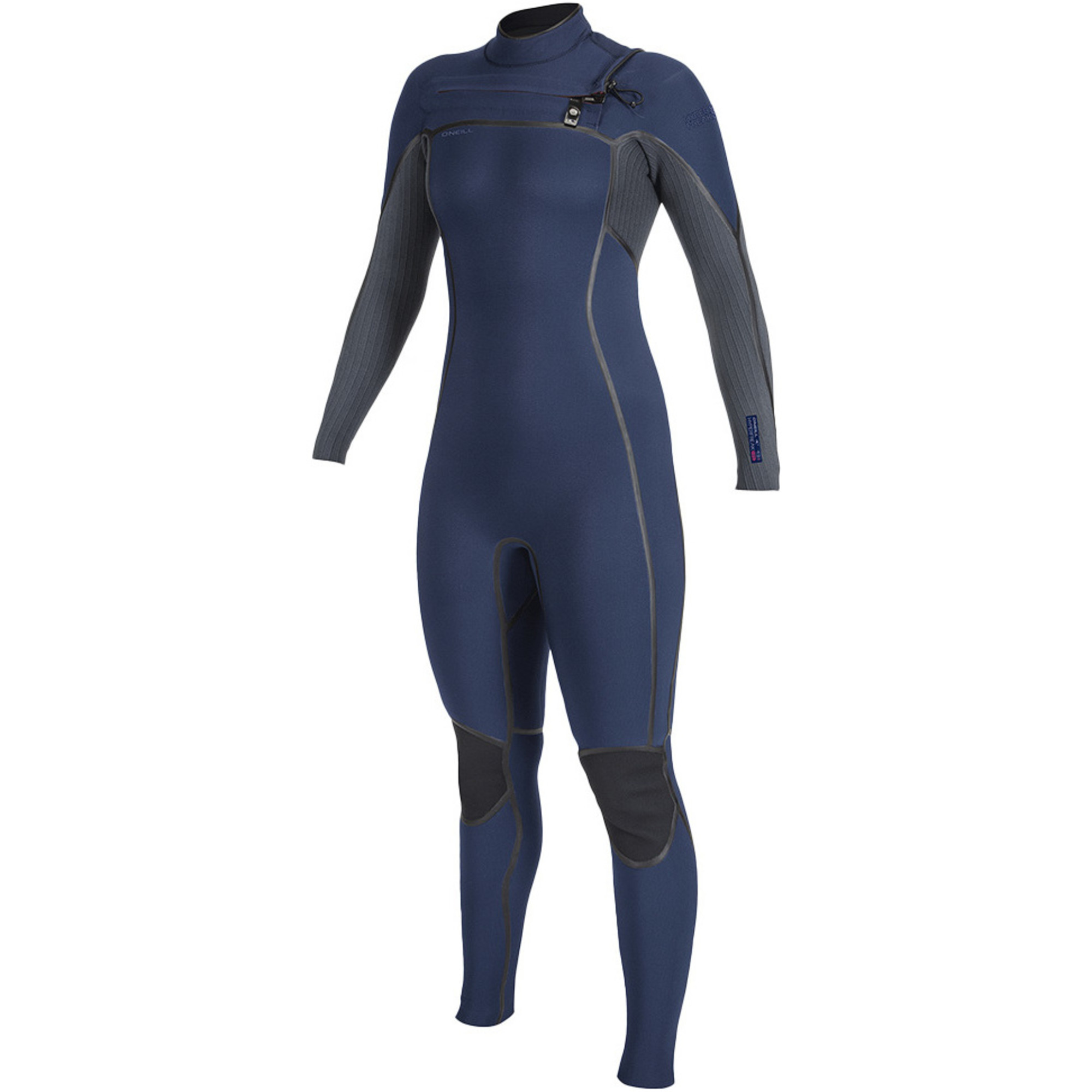 2025 O'Neill Womens Hyperfreak Fire 3/2mm Chest Zip Wetsuit 5519 - Navy ...