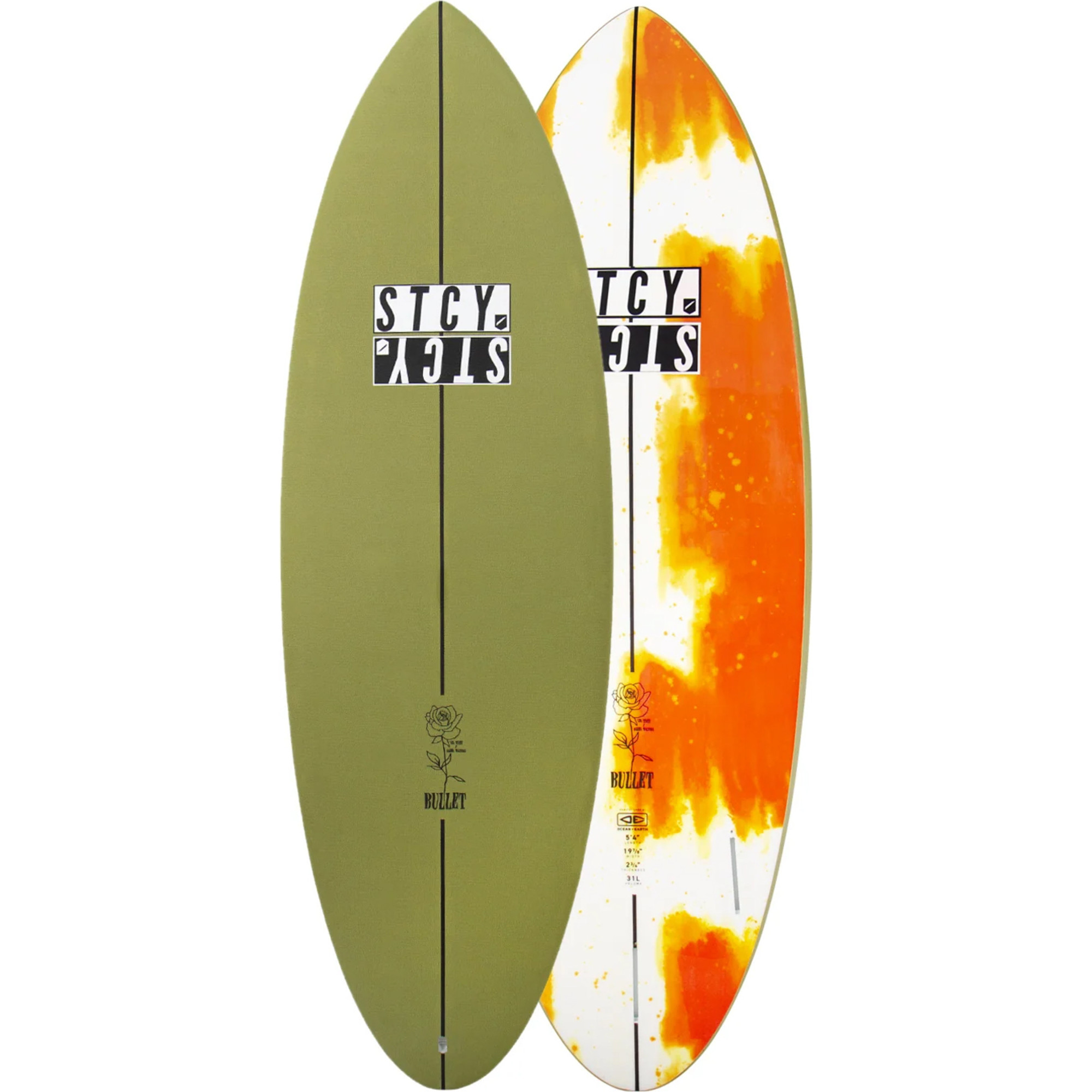 2025 Ocean and Earth Dakoda Bullet Epoxy Softboard OESBSD - Olive ...