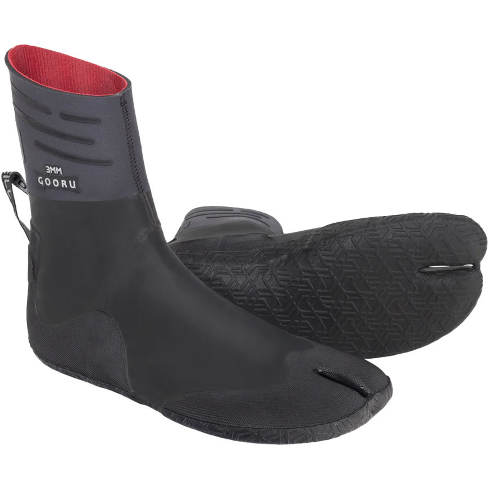 2025 O'Neill Gooru Dip 3mm Split Toe Wetsuit Boots 5602 - Smoke / Black ...