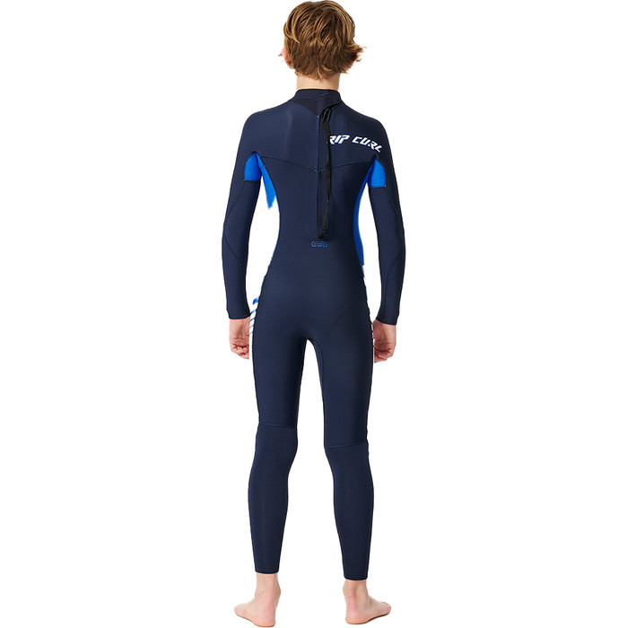 2024 Rip Curl Junior Dawn Patrol 4/3mm Back Zip Wetsuit 115GFS - Navy ...