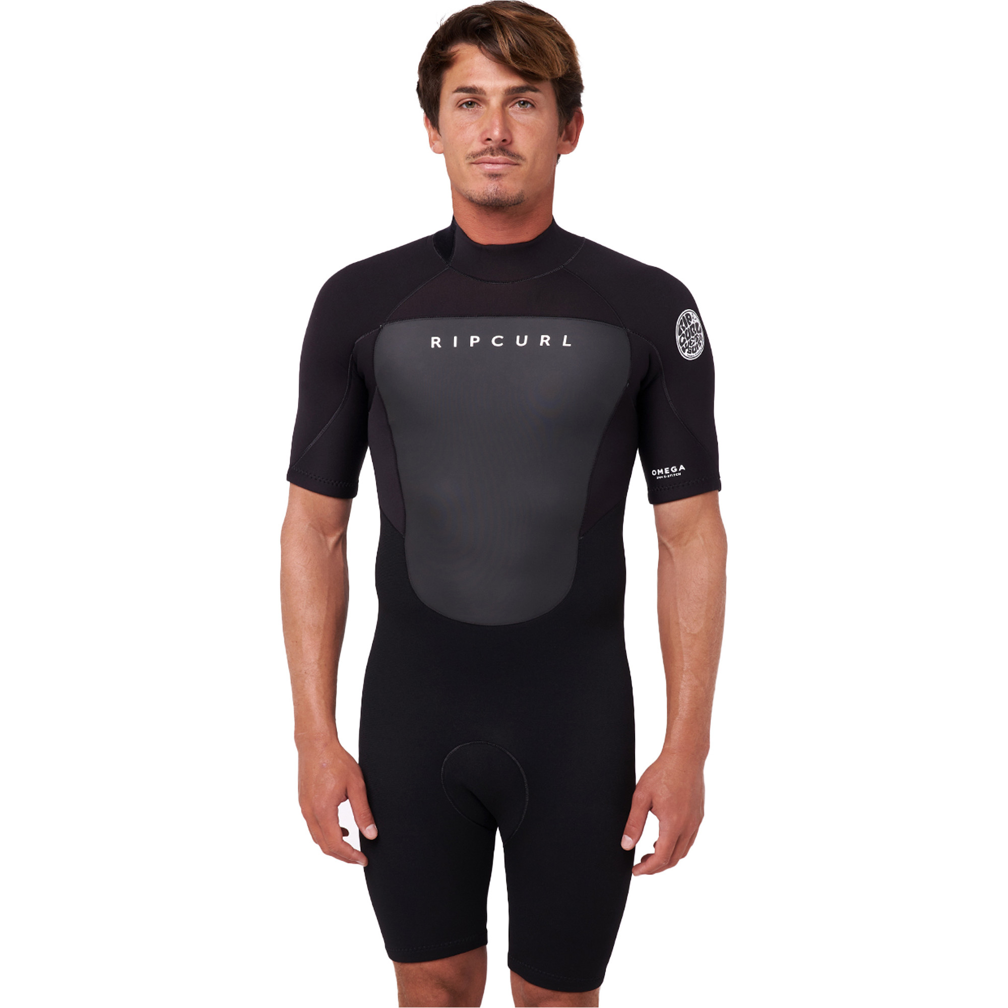 2023 Rip Curl Mens Omega 2mm Back Zip Shorty Wetsuit 111MSP - Black ...