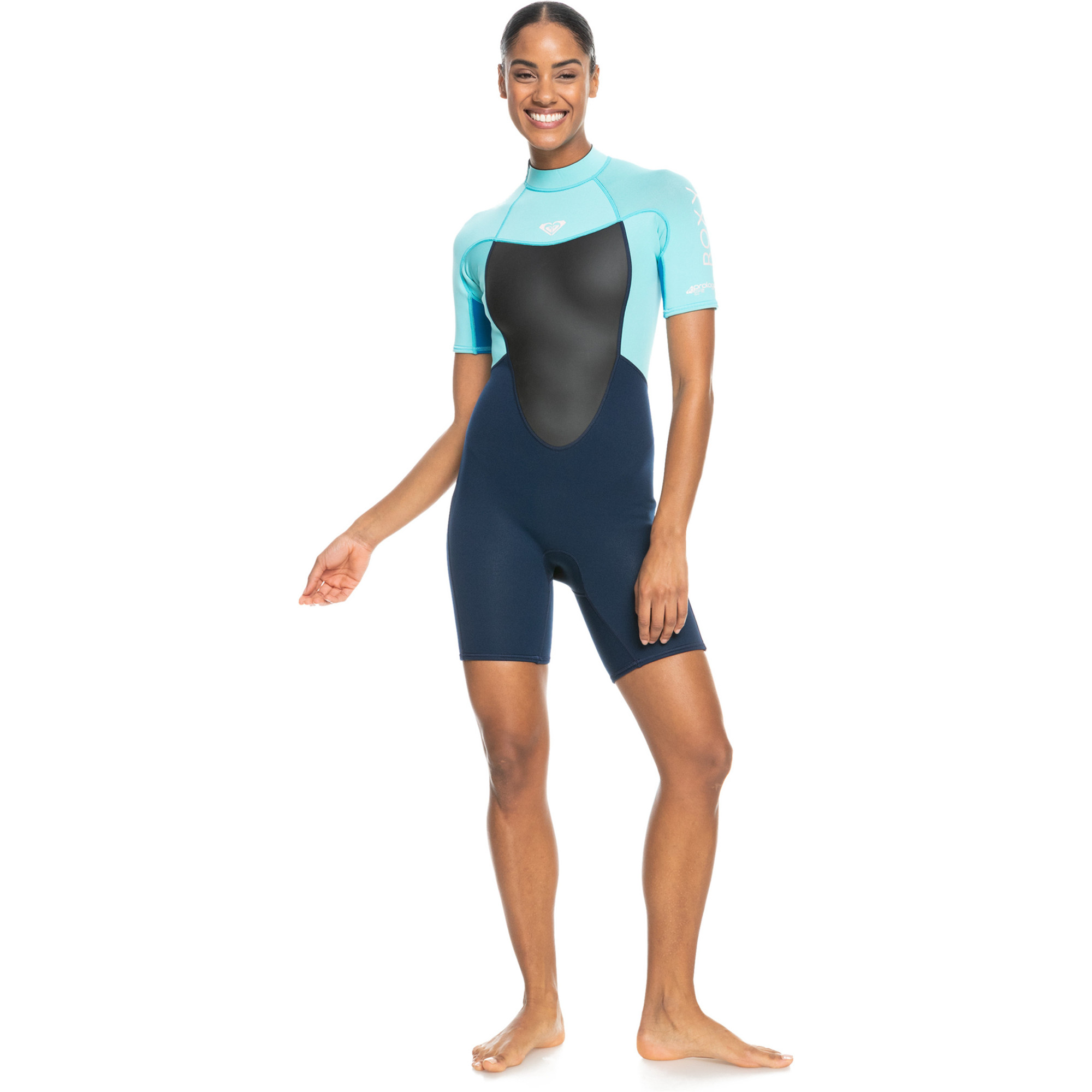 2024 Roxy Womens Prologue 2mm Back Zip Shorty Wetsuit ERJW503018 - Good ...
