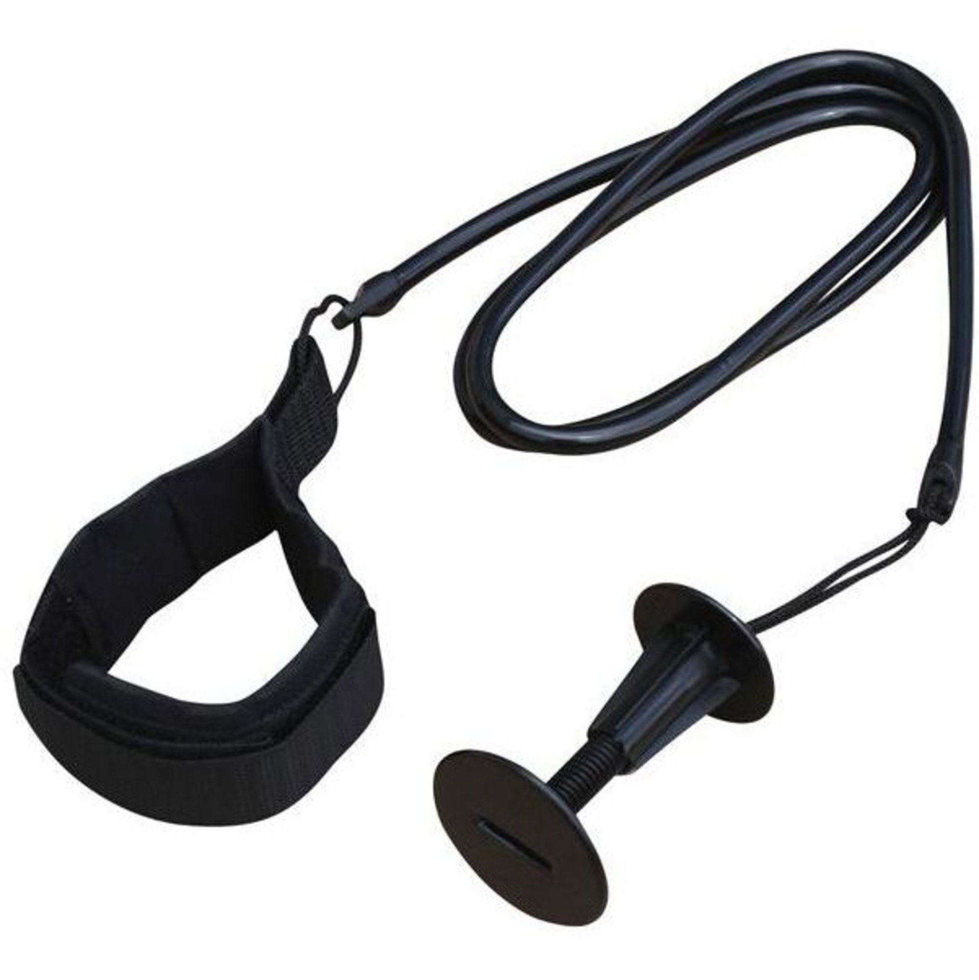 2025 Vision Basic Straight Bodyboard Leash VN-VNLBBS - Black ...