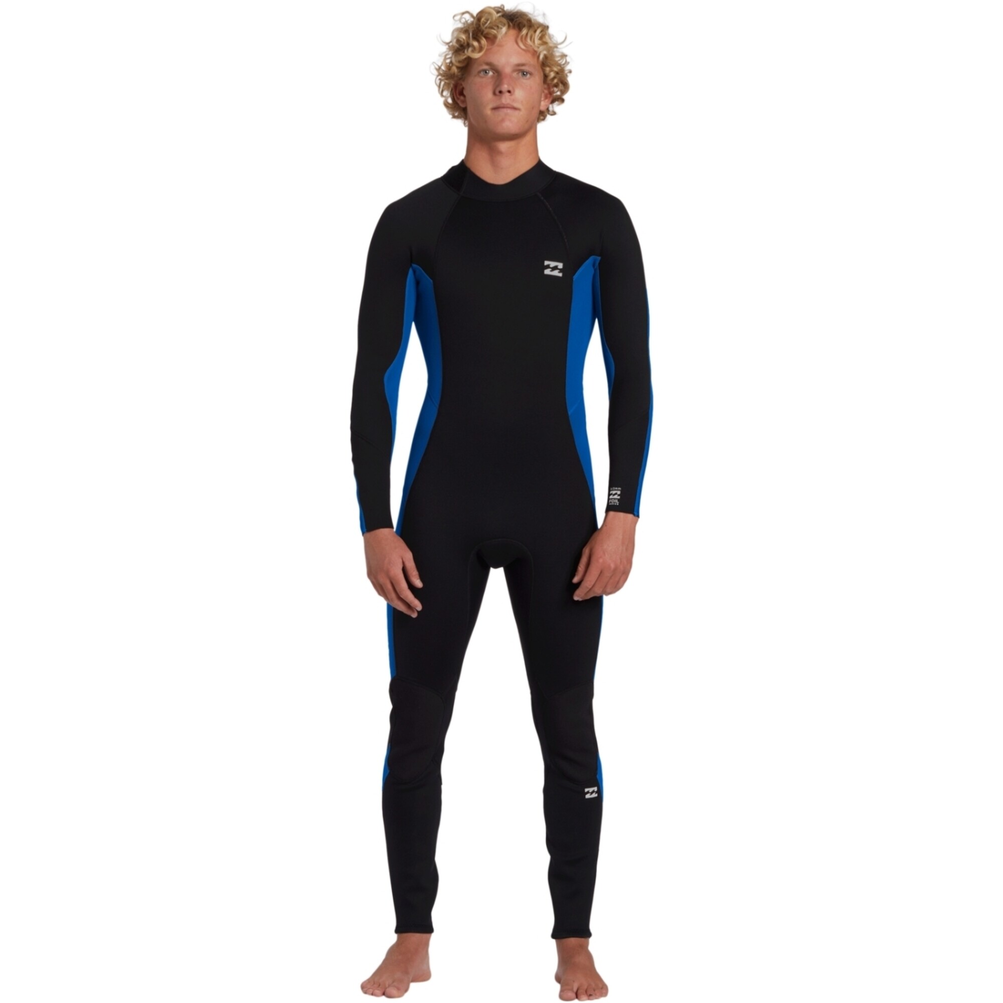 2025 Billabong Mens Foil 4/3mm Back Zip Wetsuit ABYW100235 - Mid Blue ...