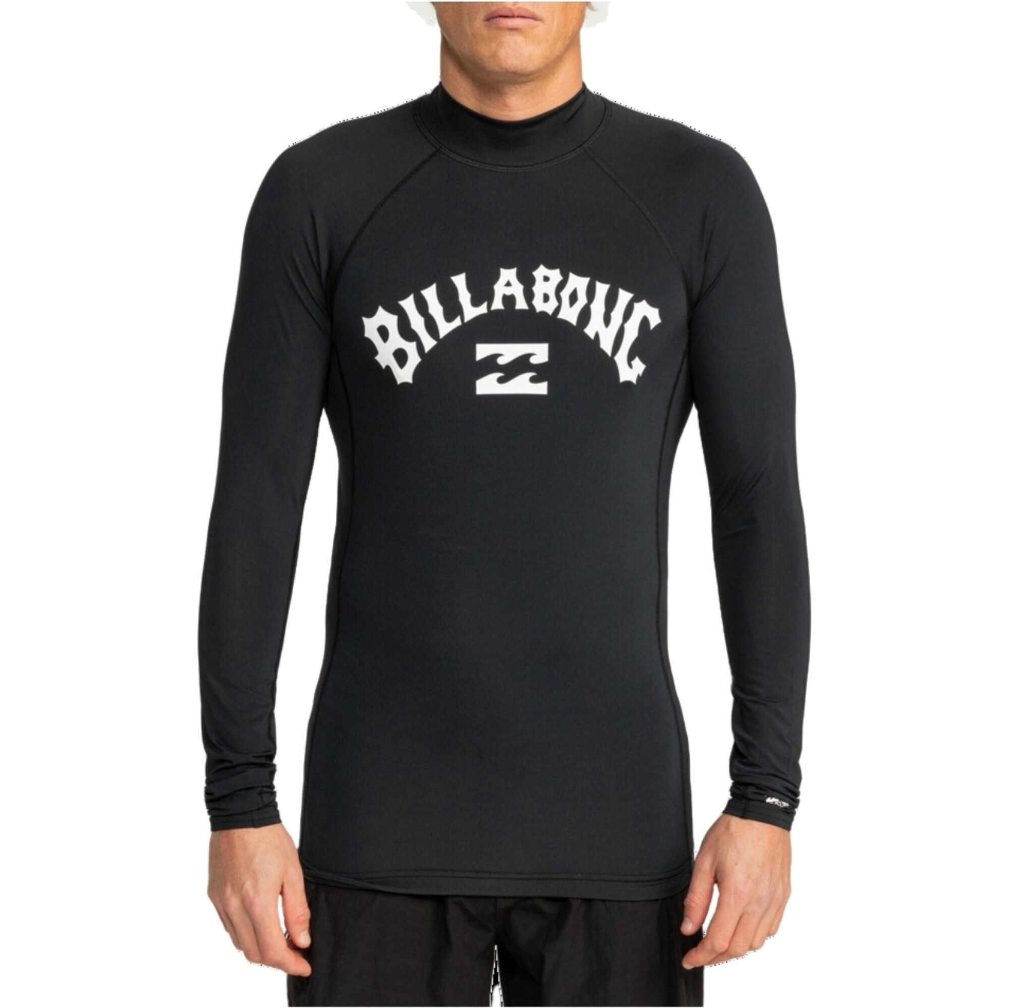 Billabong Mens Logo Surf Long Sleeve Rash Vest EBYWR03011 - Black ...