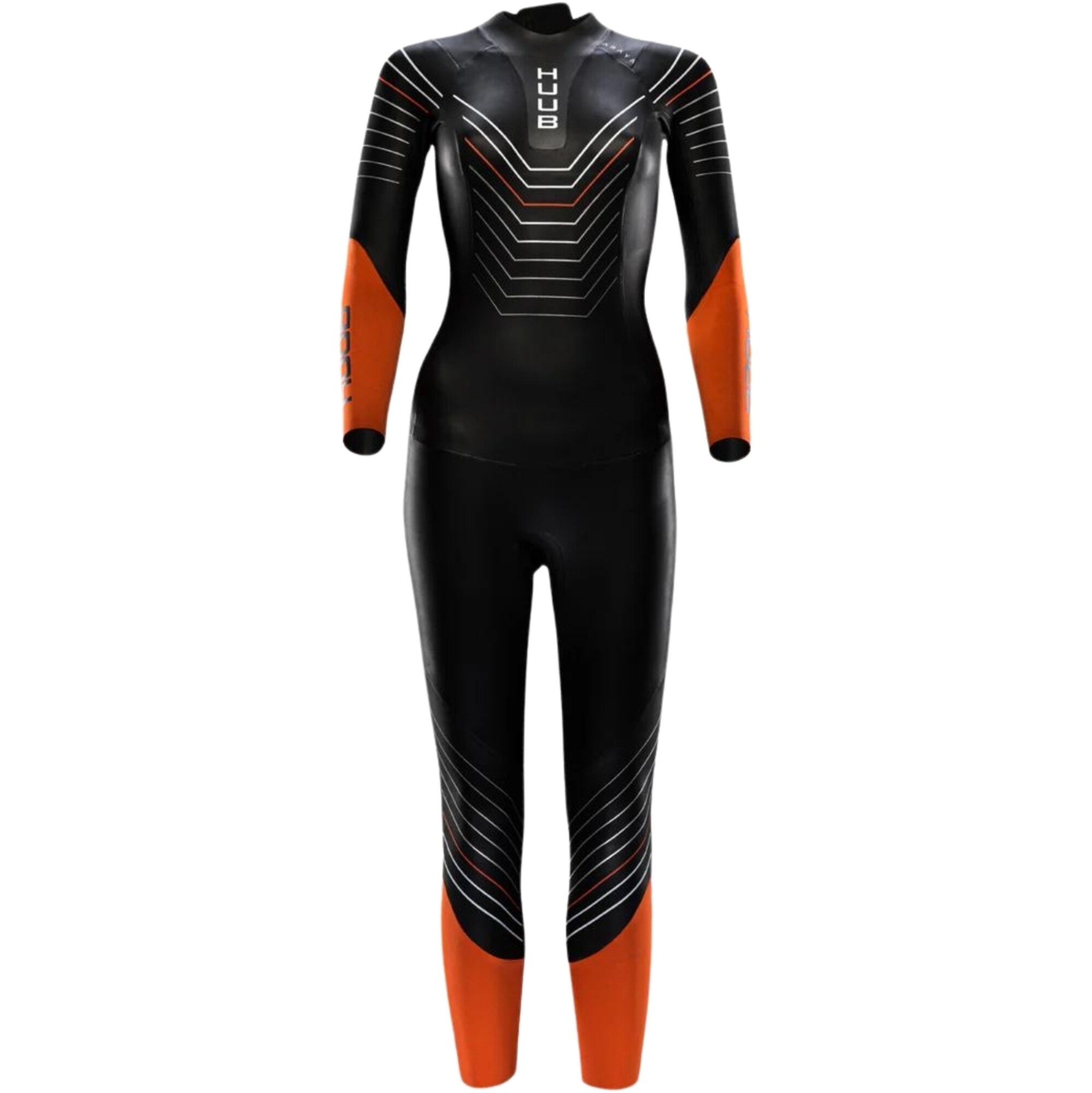 2025 Huub Womens Araya Wetsuit ARAYAW - Black / Orange - Swimming ...
