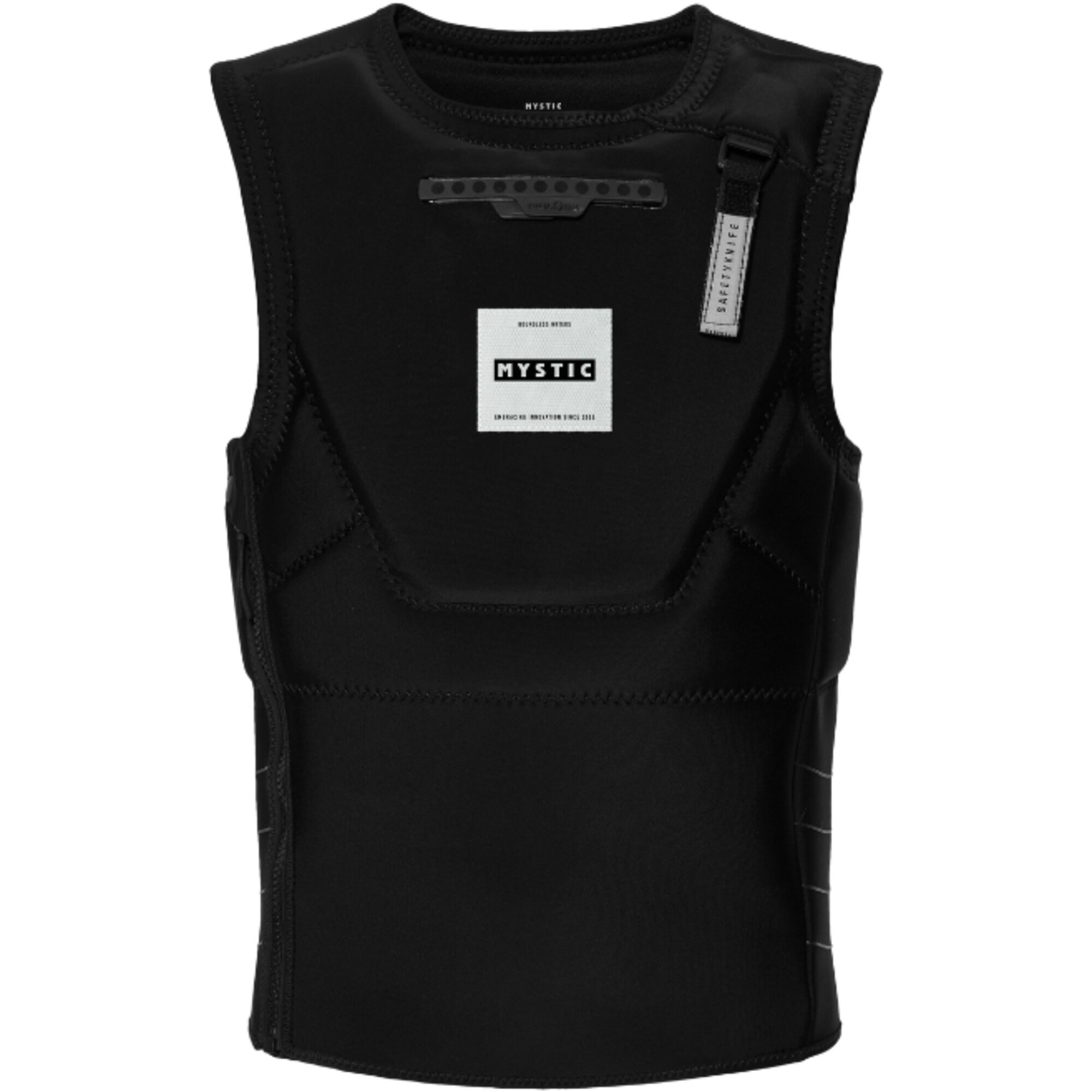 2025 Mystic Mens Solace Front Zip Kite Impact Vest 35005 240235 - Black ...