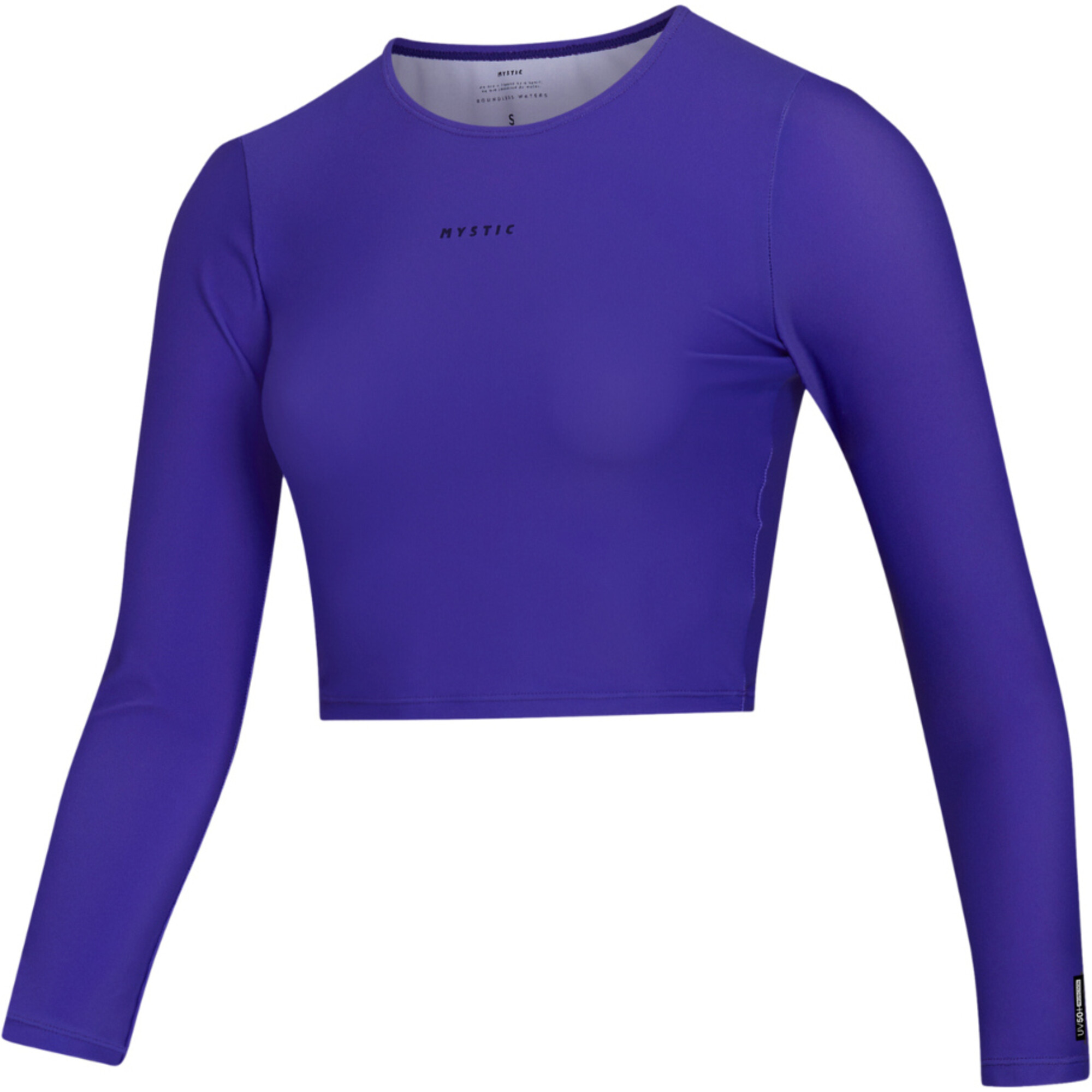 Mystic Womens Sunn Long Sleeve Crop Rash Vest 35001 240173 - Purple ...