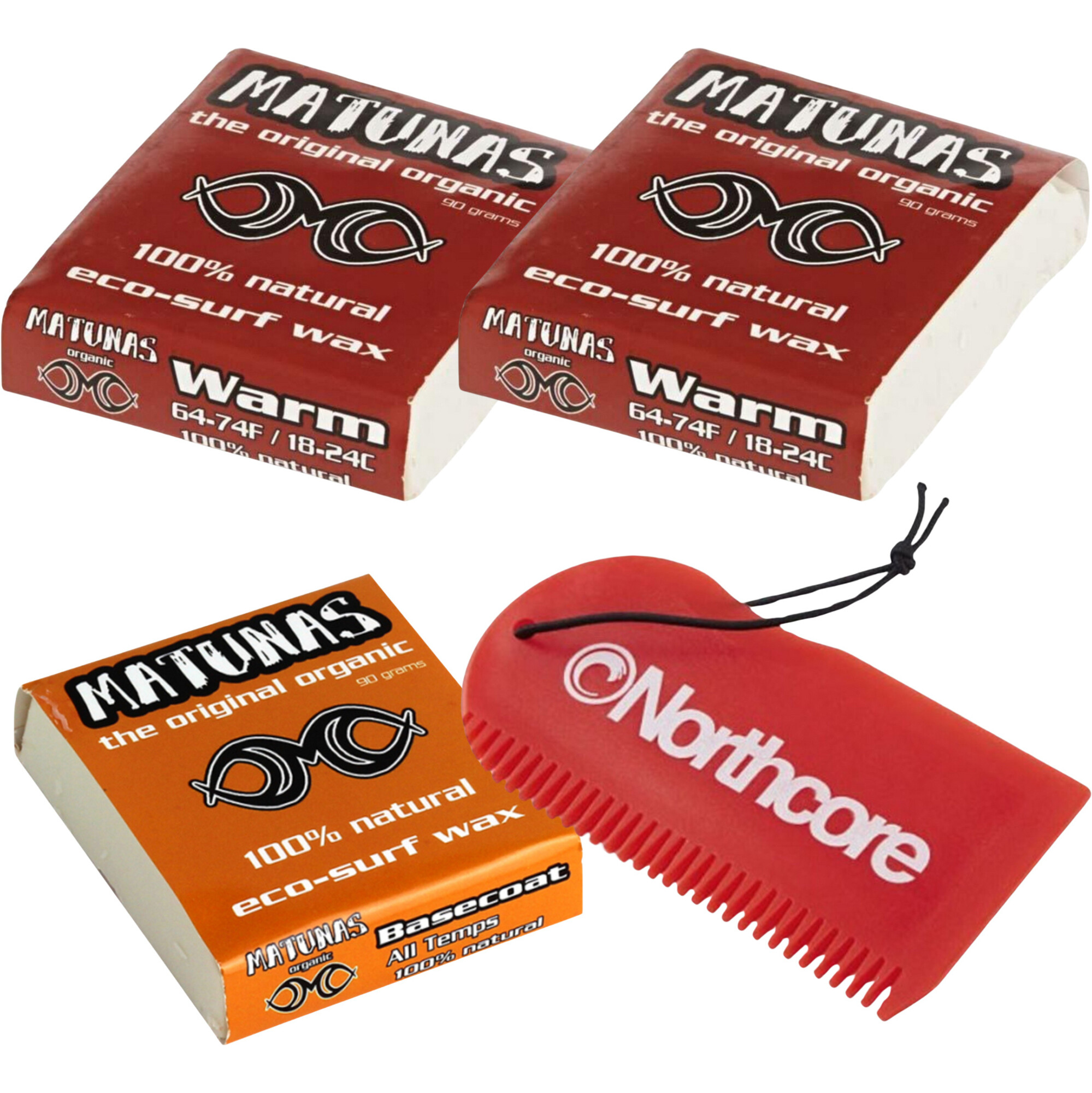 2025 Northcore Eco-Wax Warm Water Wax Base Coat & Comb Bundle MT4 - Red ...