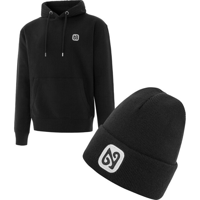 2025 Nyord Logo Hoodie & Beanie Hat Bundle AM001 - Black - Clothing ...
