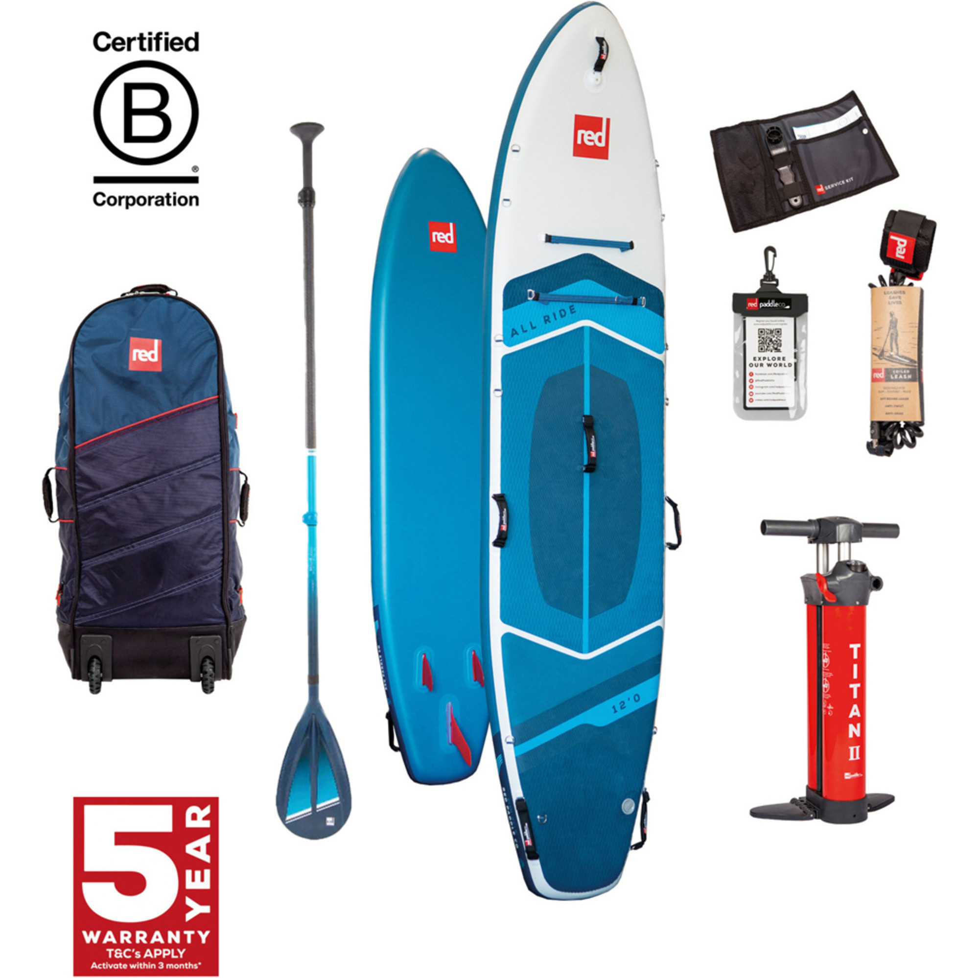2024 Red Paddle Co 12'0 All Ride MSL Inflatable Stand Up Paddle Board ...