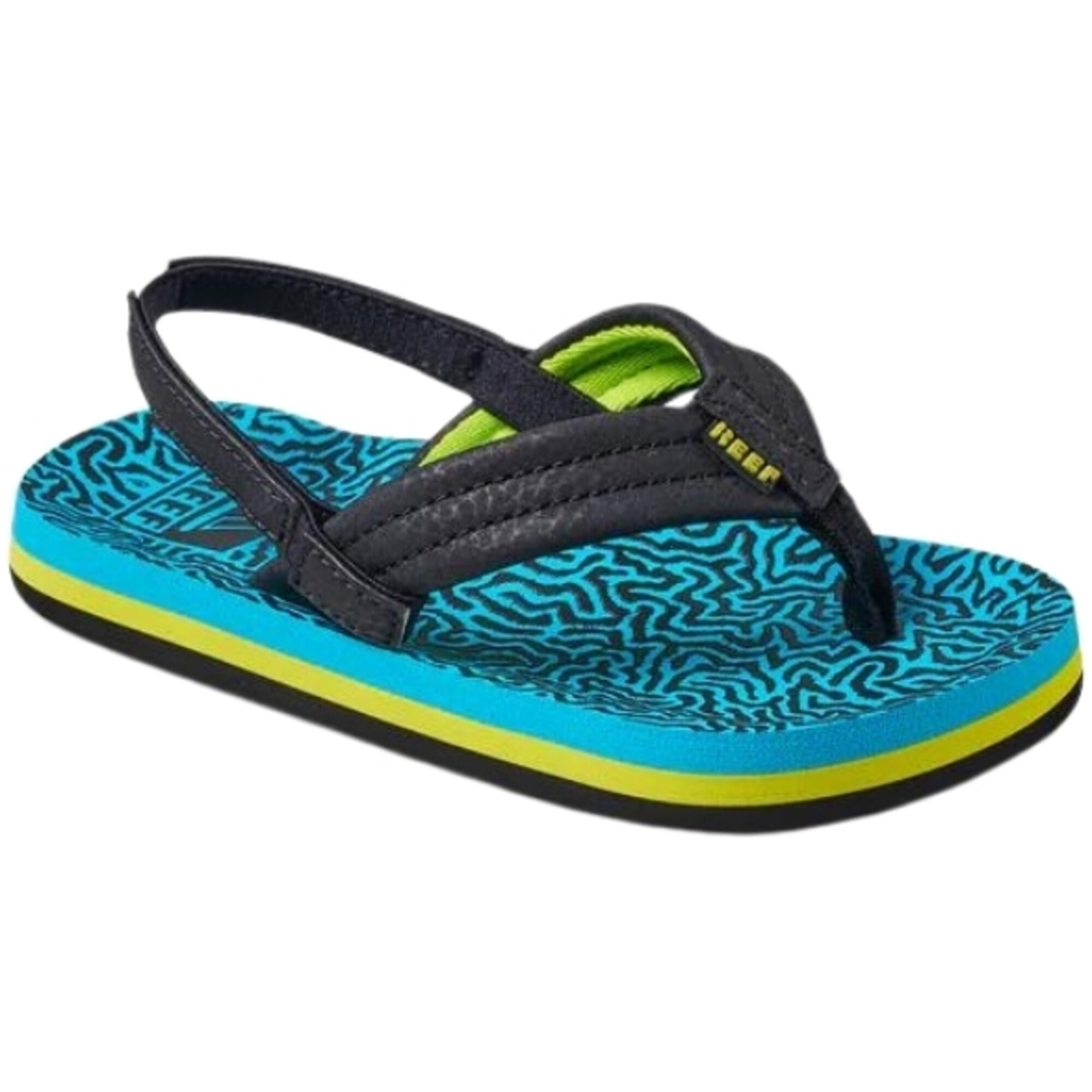 Reef Toddler Little Ahi Flip Flops / Sandals CJ2840 - Blue Coral ...