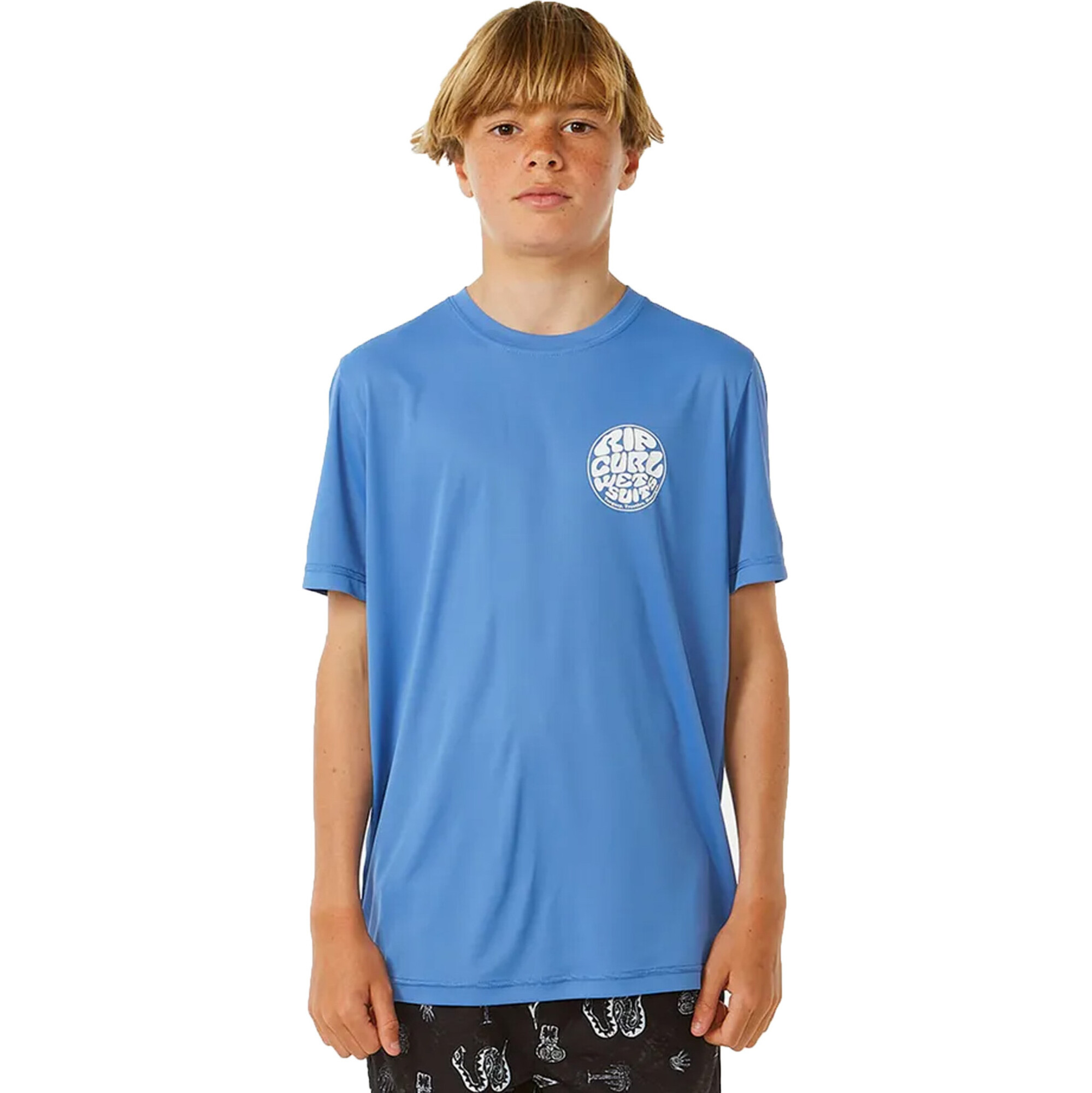 2024 Rip Curl Boys Icons Surflite UPF Short Sleeve Rash Vest 12ABRV ...
