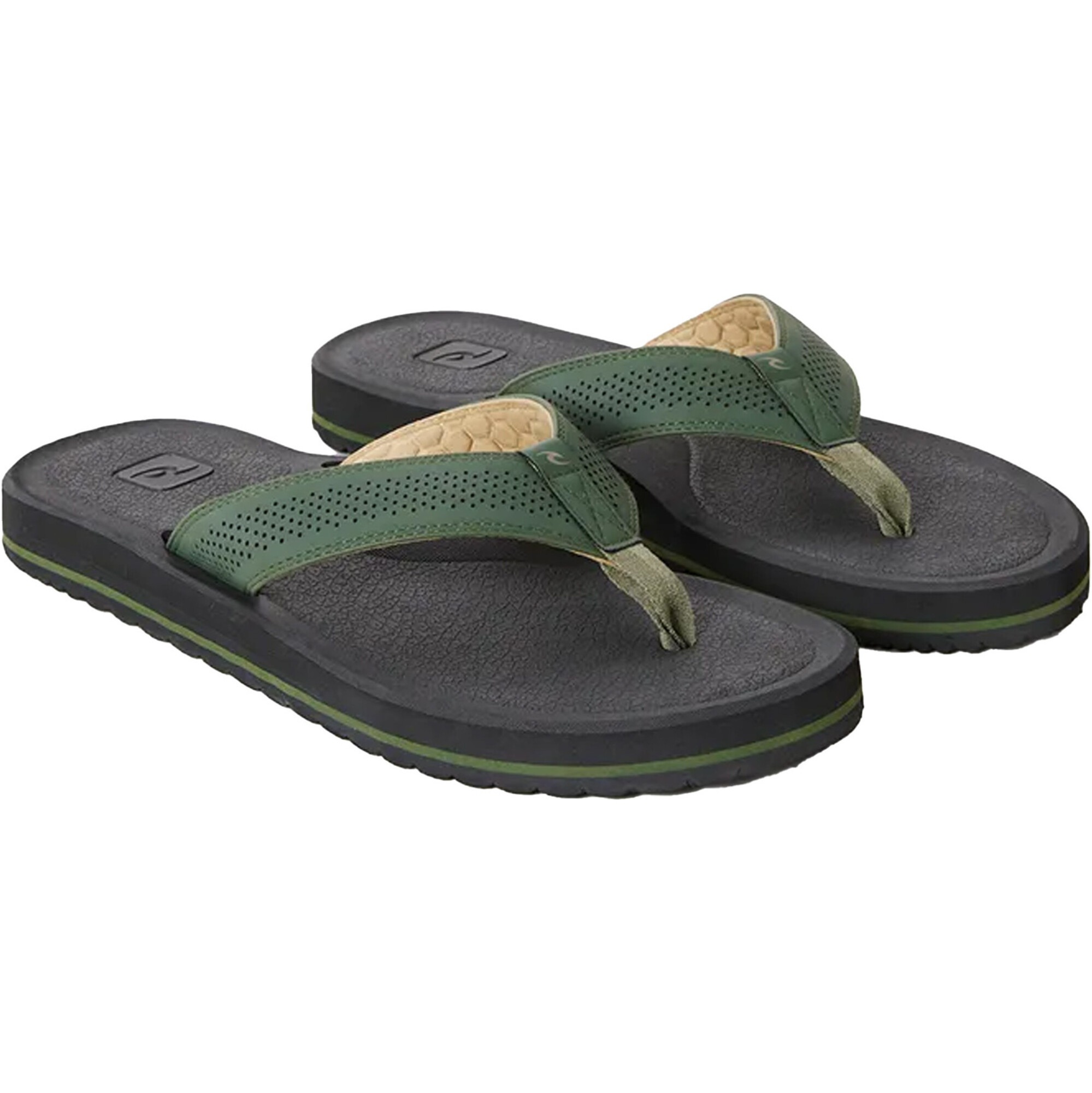 2024 Rip Curl Mens Chiba Open Toe Flip Flops TCTG47 - Forest Green ...