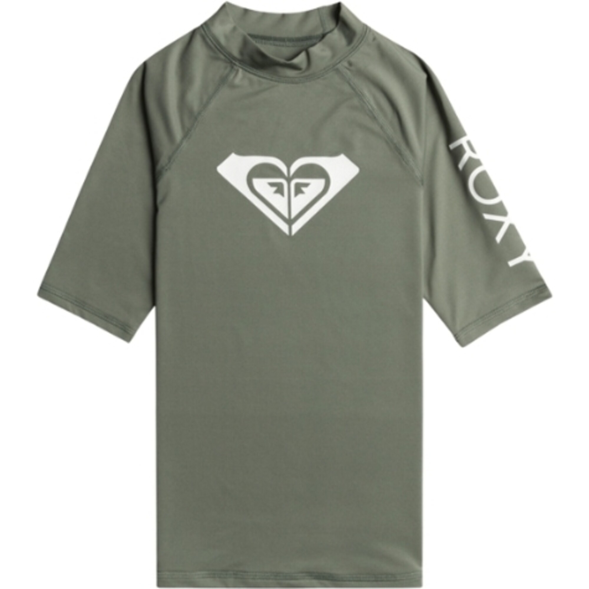 2024 Roxy Junior Wholehearted Short Sleeve Rash Vest ERGWR03283 - Agave ...