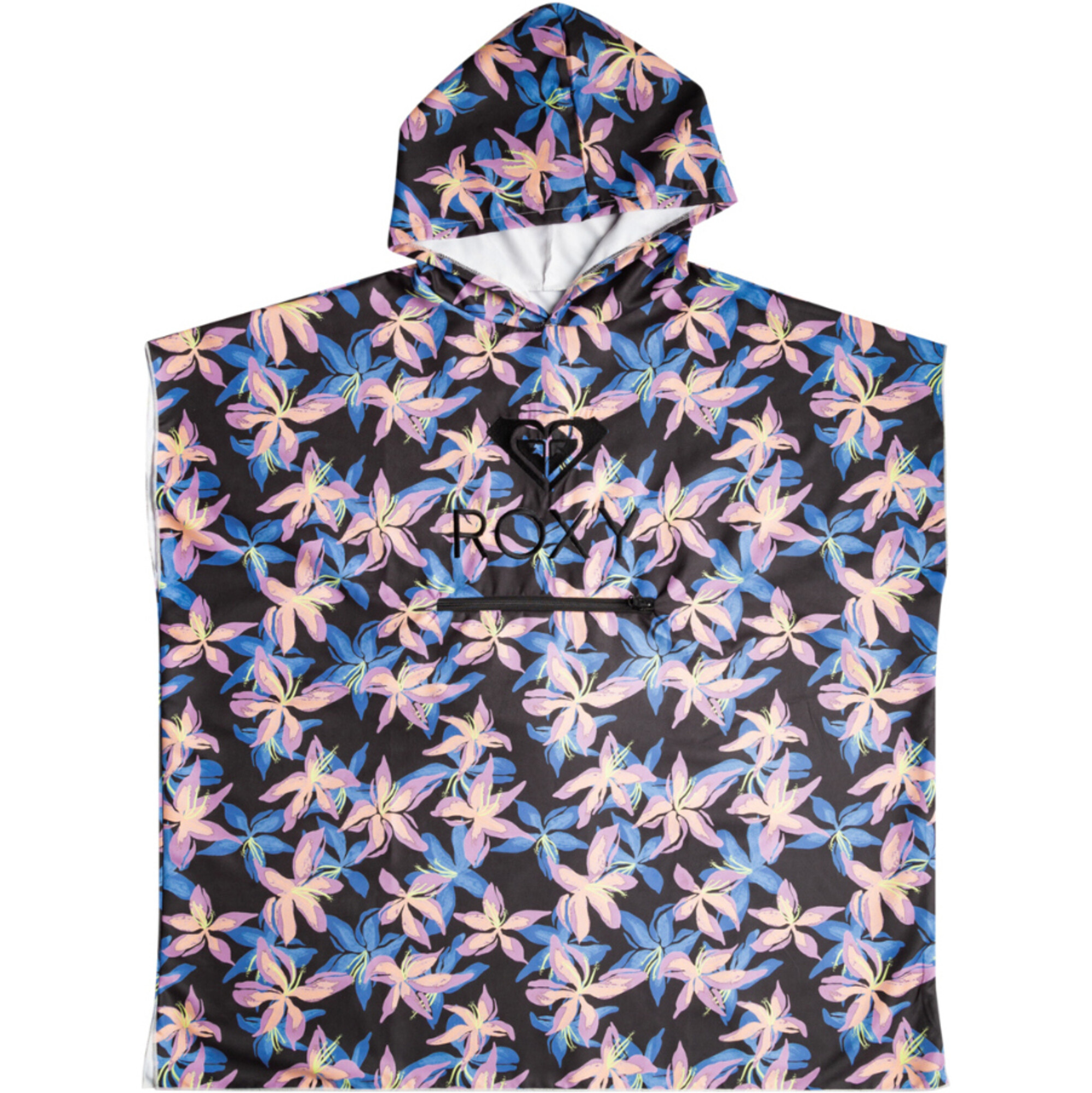 2024 Roxy Womens Confetti Beach Packable Poncho ERJAA04261 - Anthracite ...