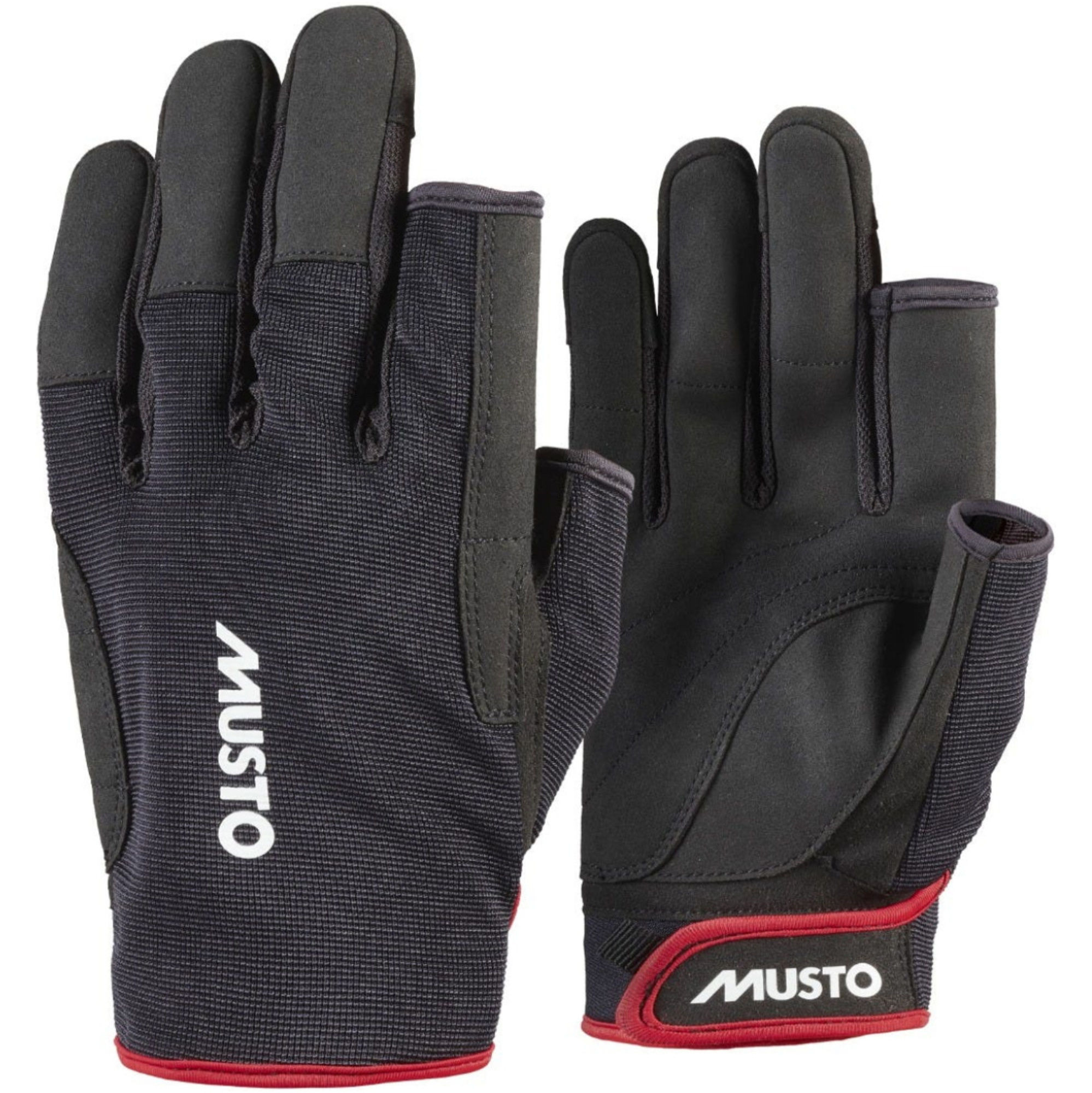 2025 Musto Essentials Sailing Long Finger Gloves 2 0 86117 - Black ...