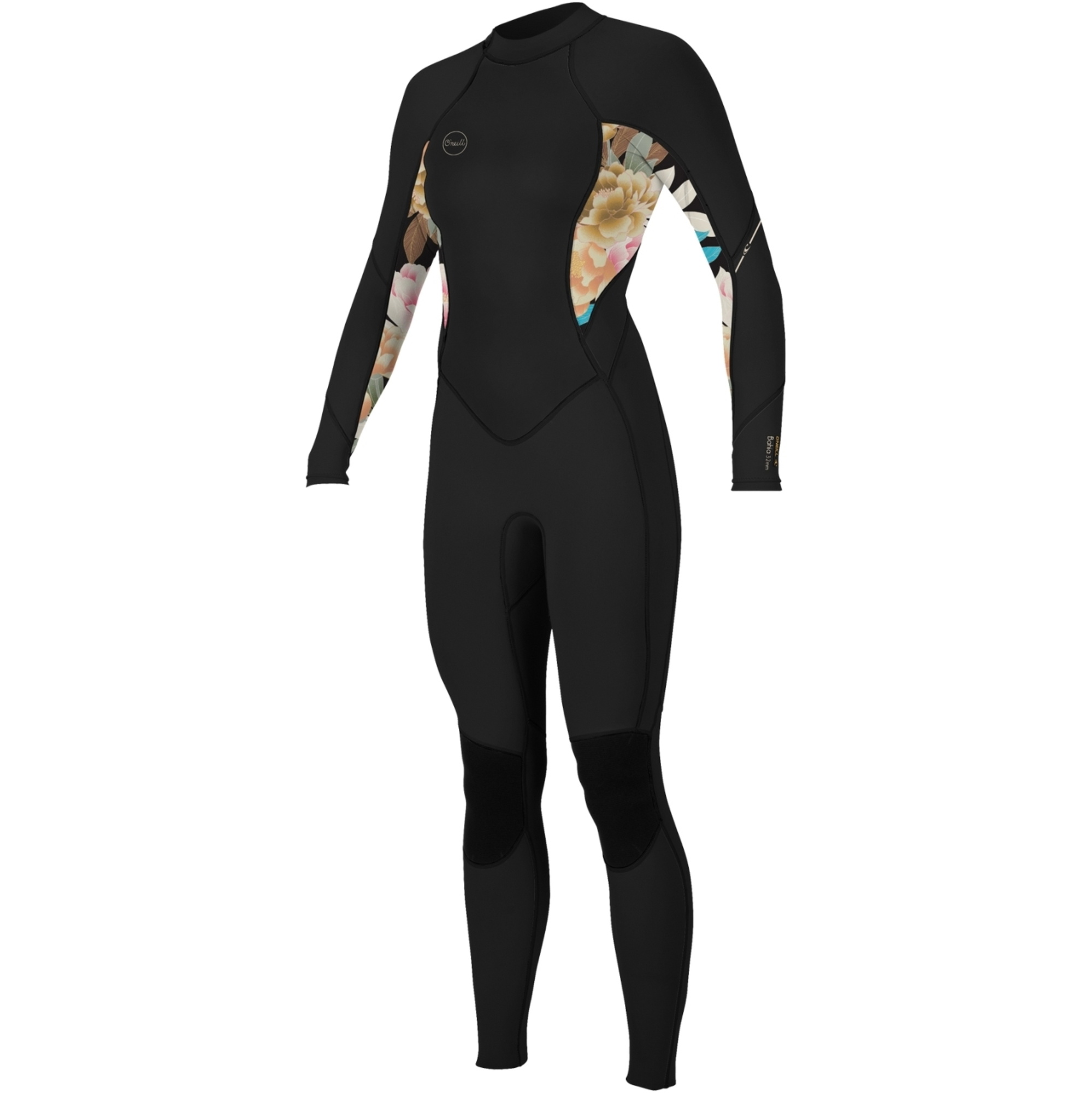 2025 O'Neill Womens Bahia 3/2mm Back Zip Wetsuit 5292 - Black / Mikah ...