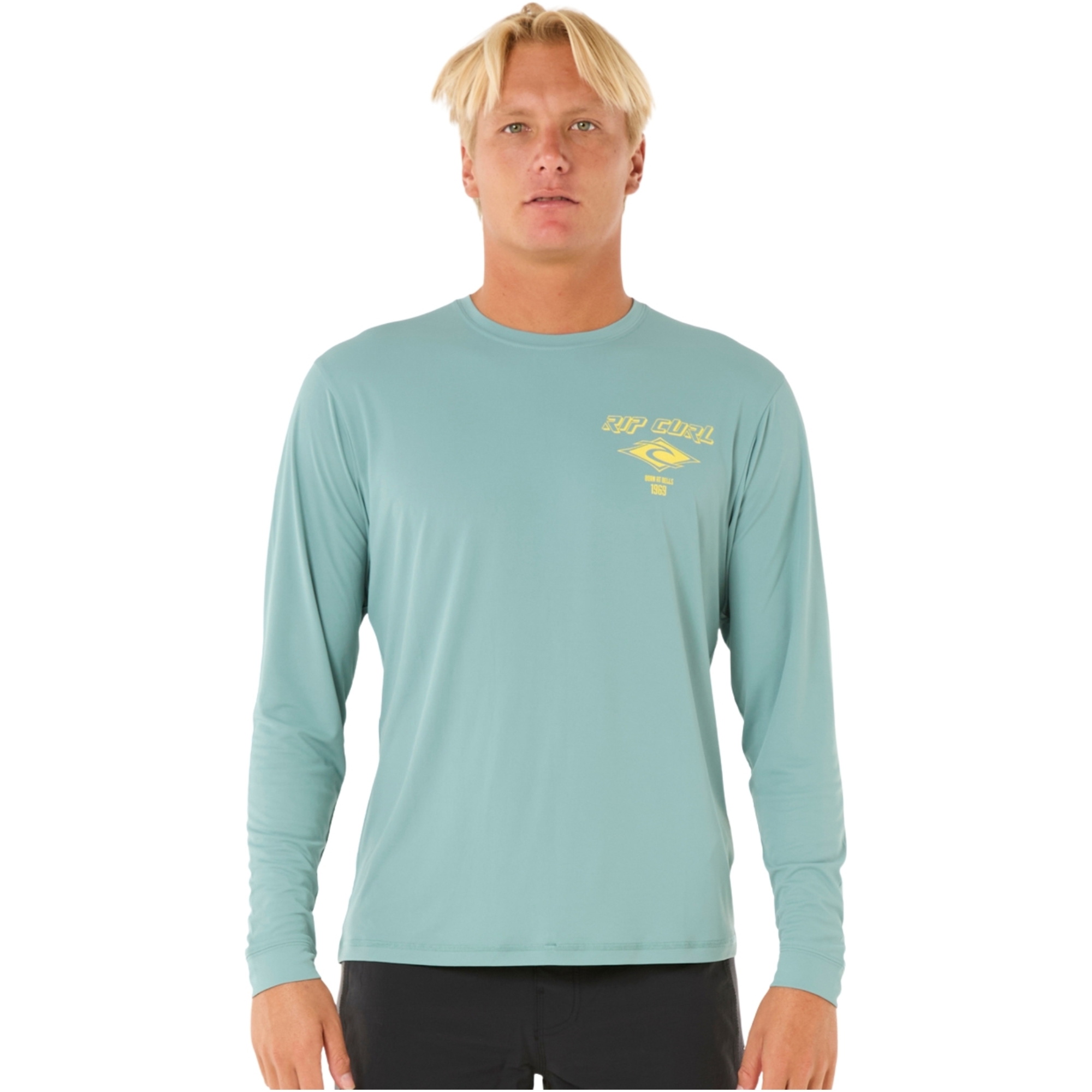 2025 Rip Curl Mens Icons Surflite UPF Long Sleeve Rash Vest 14ZMRV ...