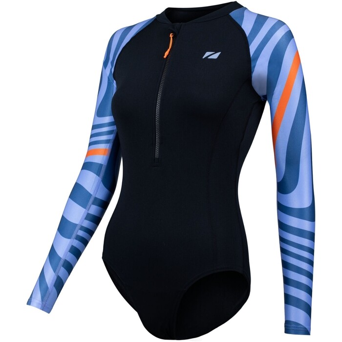 2025 ZONE3 Womens OWS Renew Long Sleeve Swimsuit SW25WOWSLS101 - Black ...