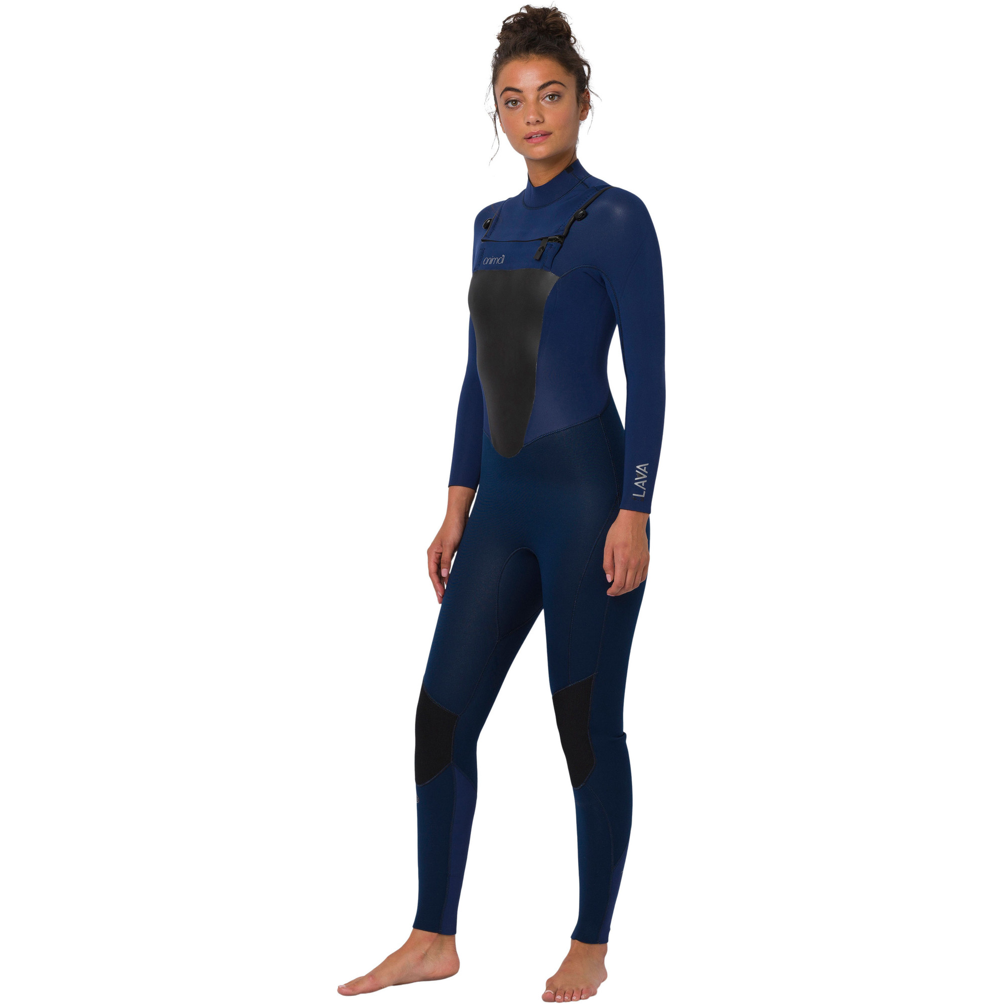 2020 Animal Womens Lava 4/3mm Chest Zip Wetsuit AW0SS300 - Dark Navy ...