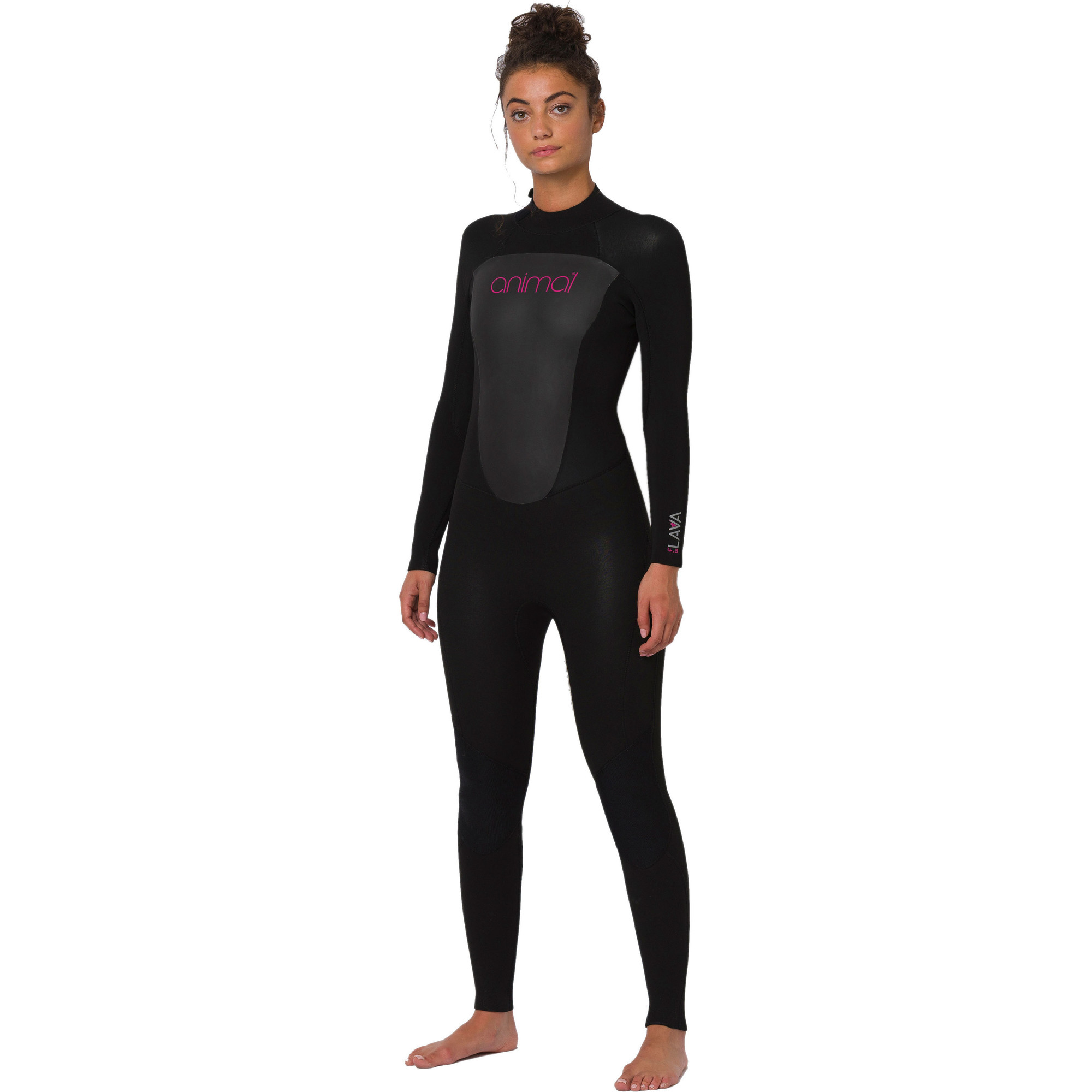 2020 Animal Womens Lava 4/3mm Back Zip Wetsuit AW0SS301 - Black ...