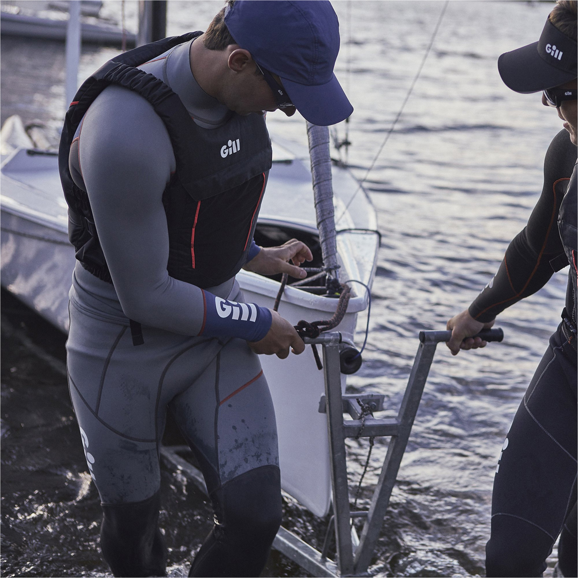 2024 Gill Mens Zenlite 2mm Flatlock Skiff Wetsuit 5002 - Steel Grey ...