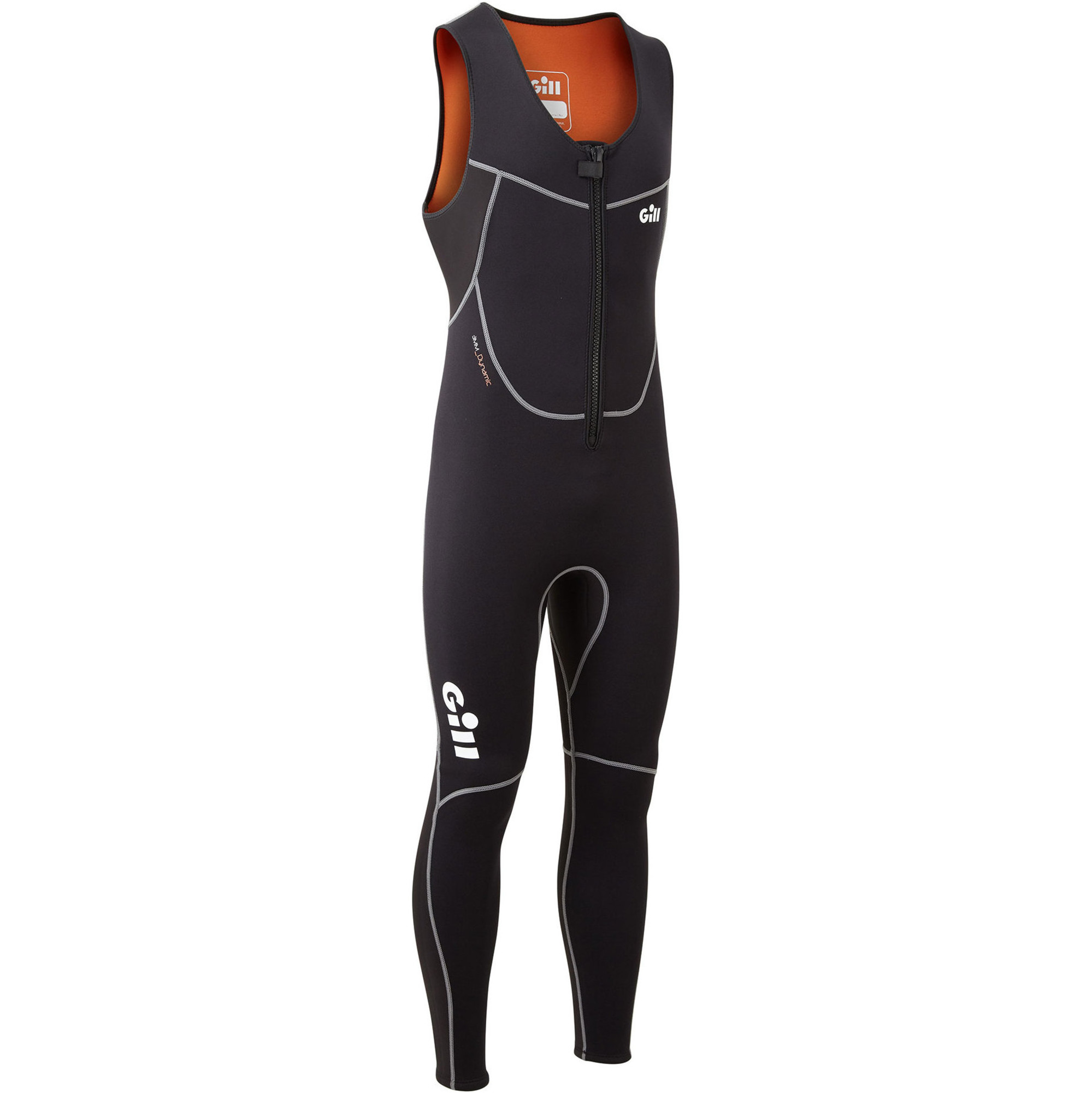2025 Gill Mens Dynamic 3mm Long John Wetsuit 5017 - Black - Sailing ...