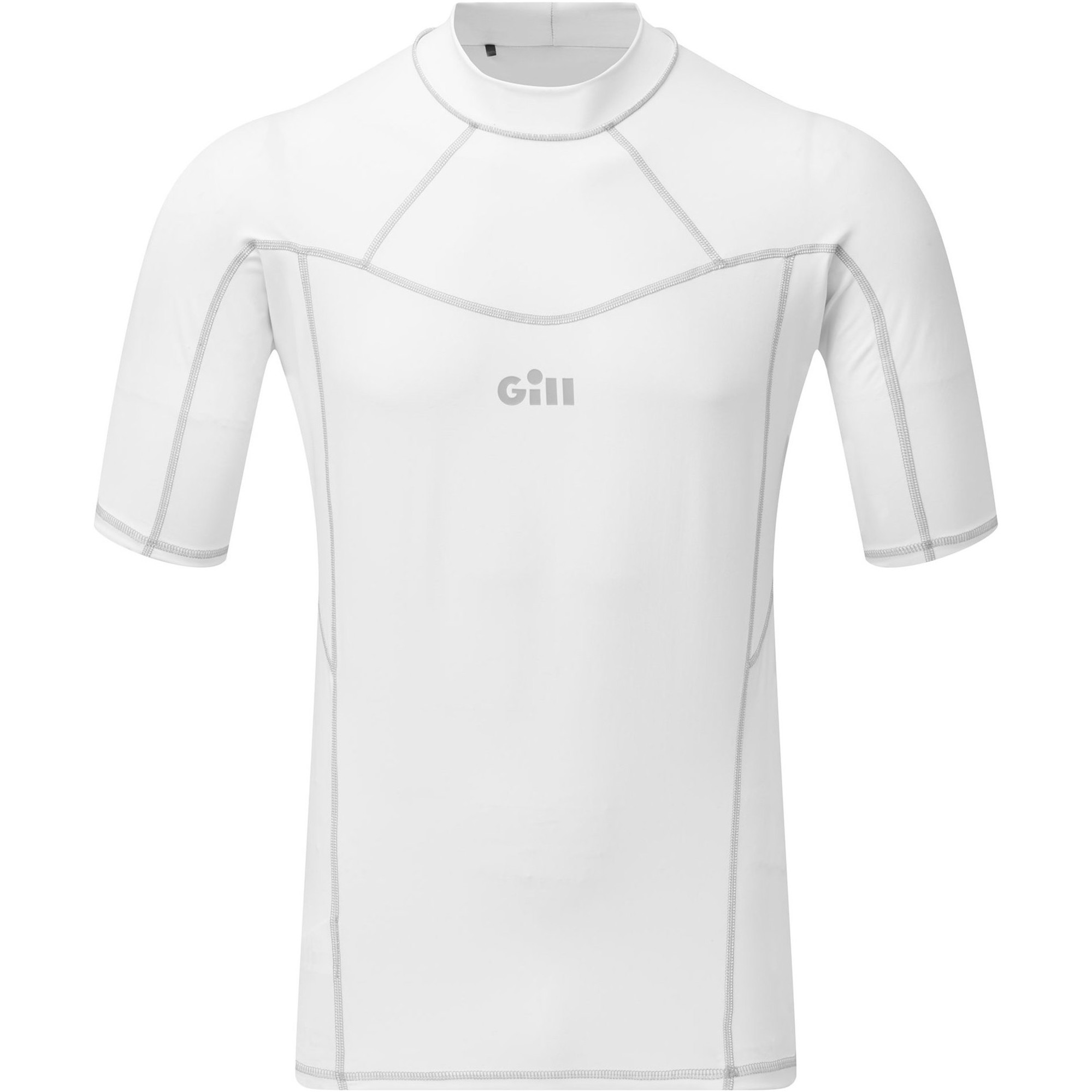 2023 Gill Mens Pro Short Sleeve Rash Vest 5021 - White - Wetsuits ...