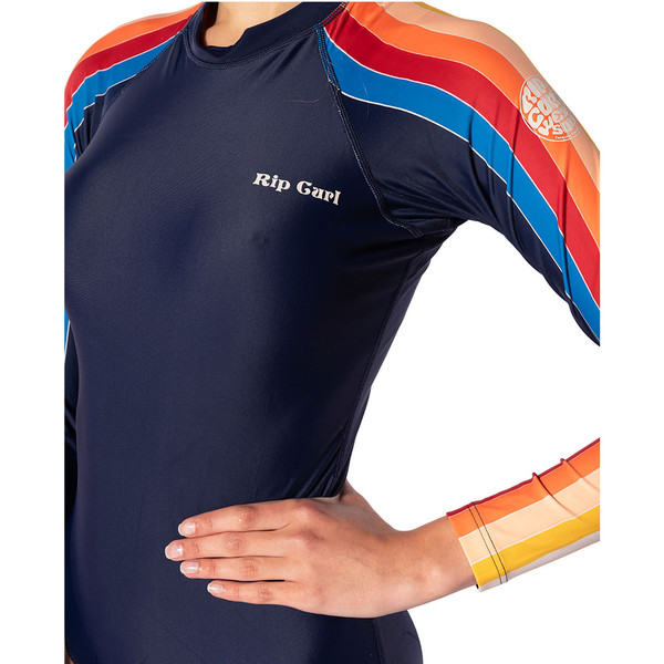 2020 Rip Curl Womens G-Bomb Back Zip Cheeky Surf Suit WLU9GW - Stripe ...