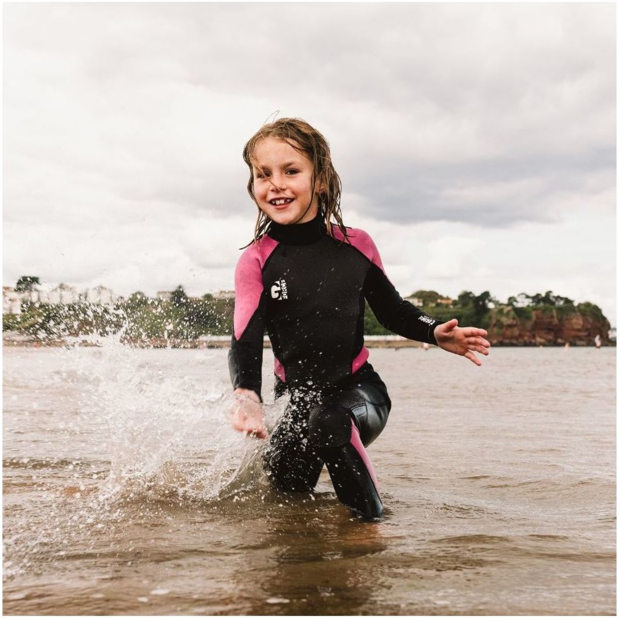 2025 Gul Junior Girls G-Force 3mm Flatlock Wetsuit GF1308-B7 - Black ...