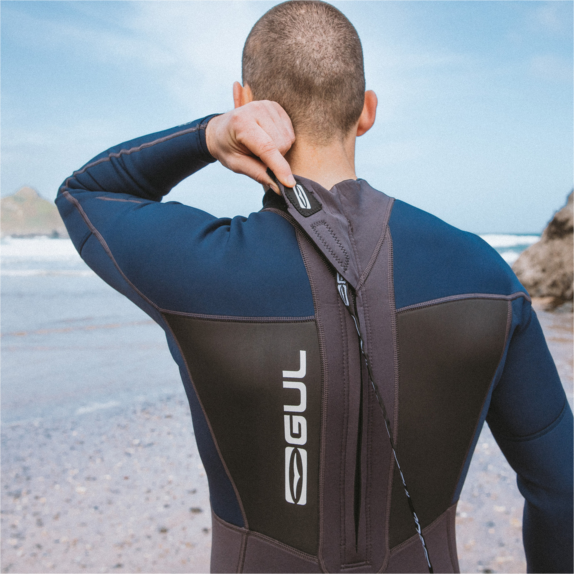 2025 Gul Mens Response 3/2mm Flatlock Back Zip Wetsuit RE1321-C1 - Grey ...