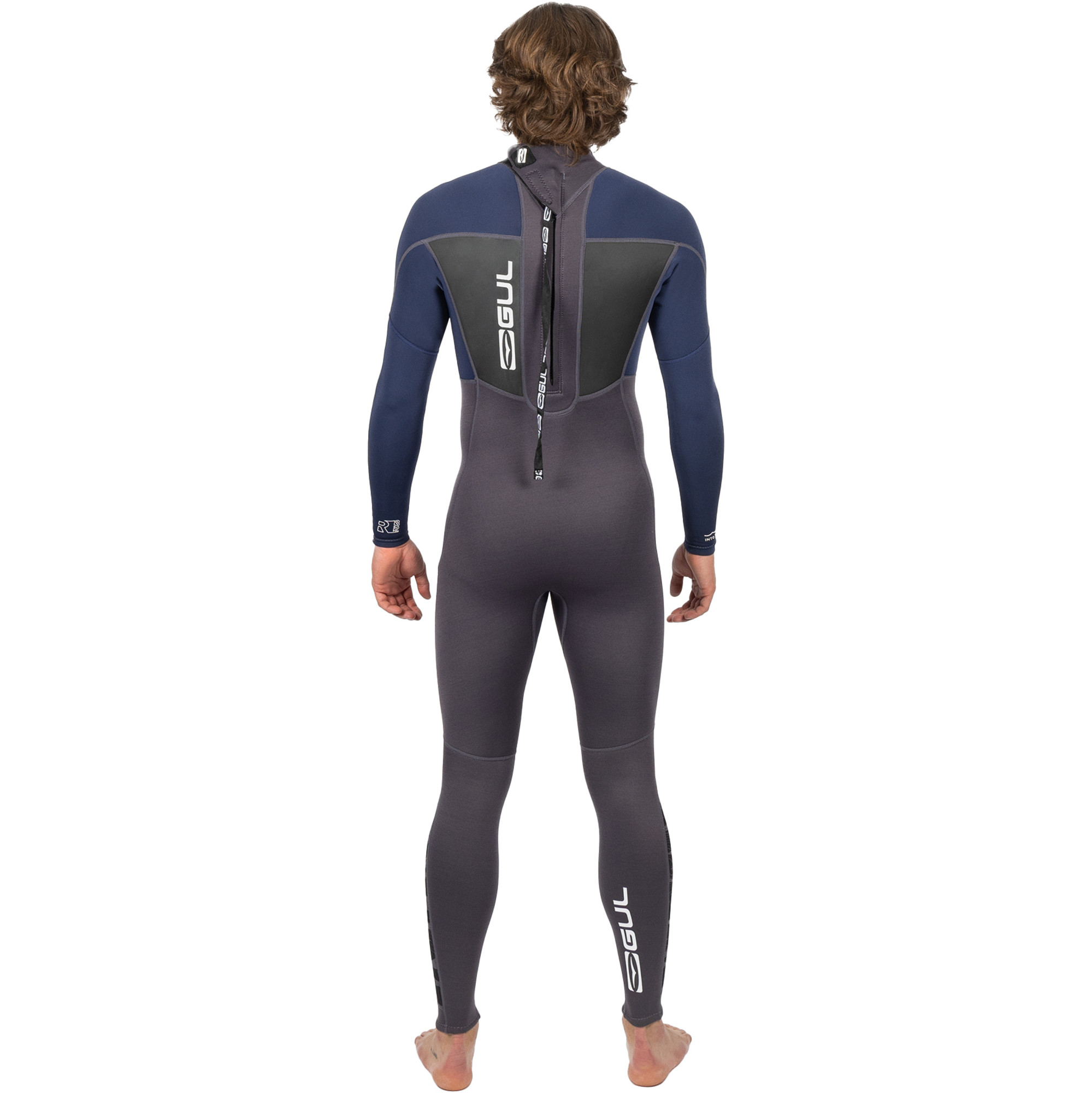 2025 Gul Mens Response 3/2mm Flatlock Back Zip Wetsuit RE1321-C1 - Grey ...
