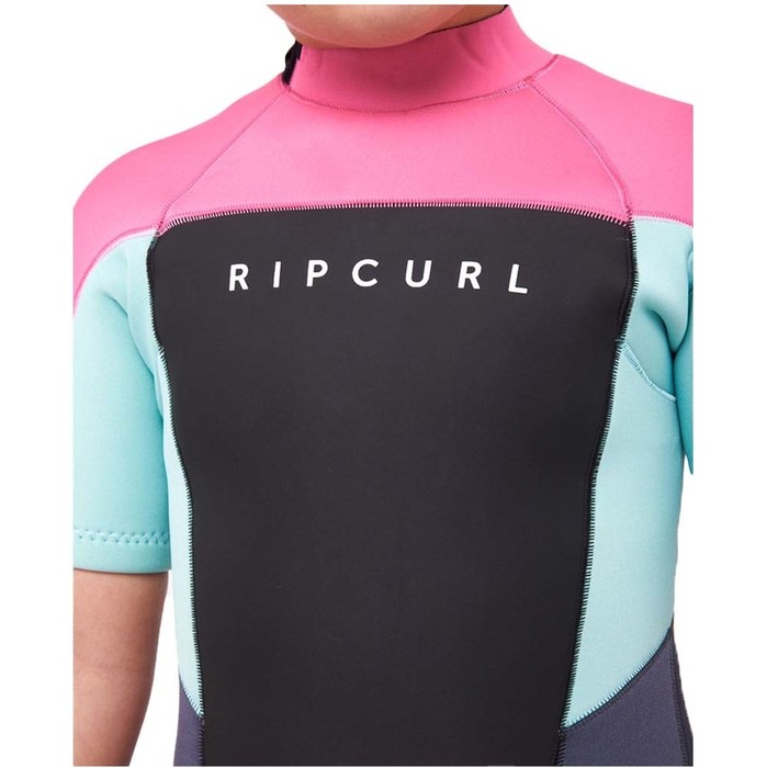 Rip Curl Junior Omega 1 5mm Back Zip Shorty Wetsuit 113BSP - Pink ...