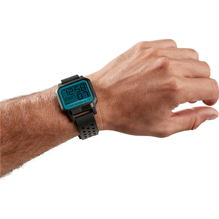 2022 Nixon Heat Surf Watch A1320 - Black / Aqua Positive - Accessories ...