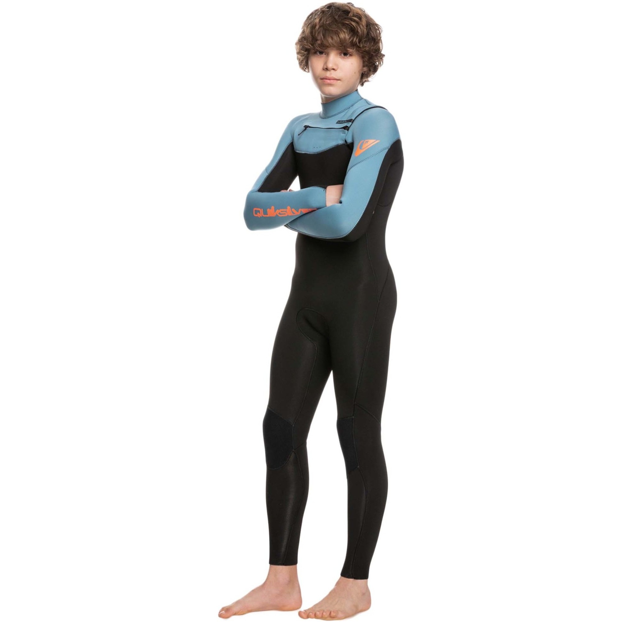 2024 Quiksilver Boys Everyday Sessions 4/3mm GBS Chest Zip Wetsuit ...