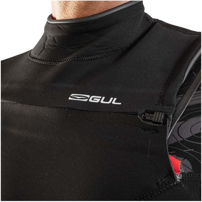 2024 Gul Mens Echo 3/2mm Chest Zip Shorty Wetsuit RE3325-C1 - Black ...