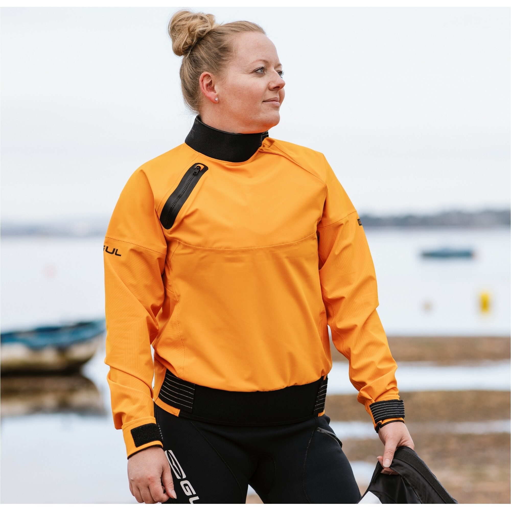 2025 Gul Womens Gamma Taped Spray Top ST0033-C1 - Orange / Geo ...