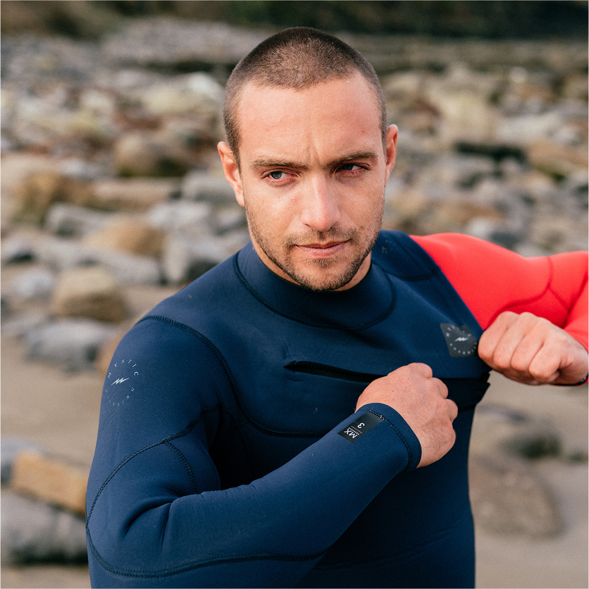 2024 Mystic Mens Marshall 5/3mm Chest Zip Wetsuit 35000 230008 - Navy ...